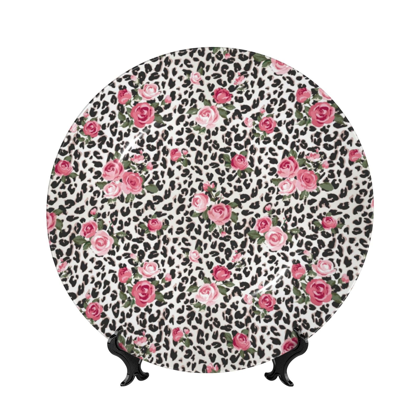 Daiia Rose Mix Leopard 3 Printed Pattern Ceramic Plate Dinner Plates ...