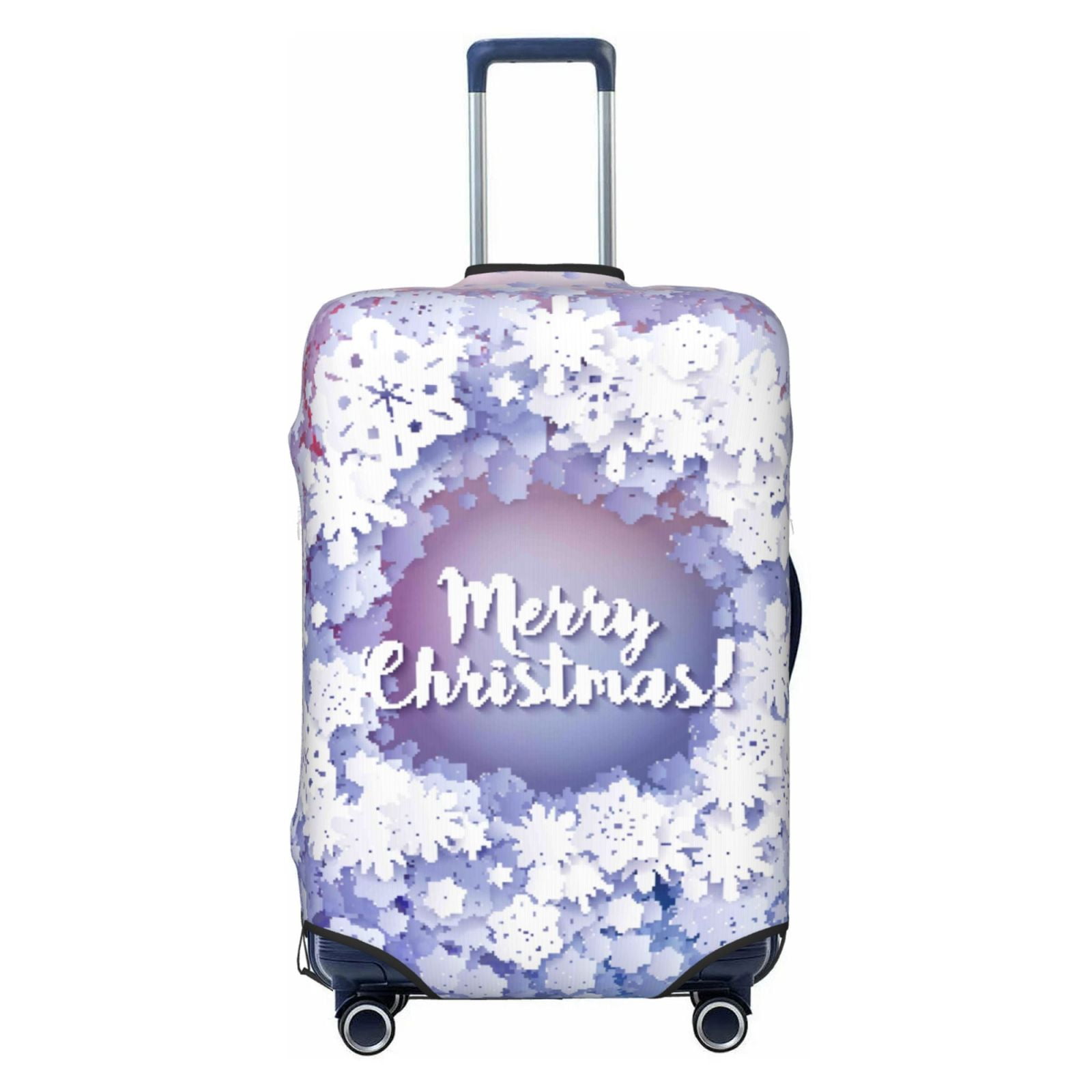 Daiia Round Snow Merry Christmas Winter Snowflakes Luggage Cover ...