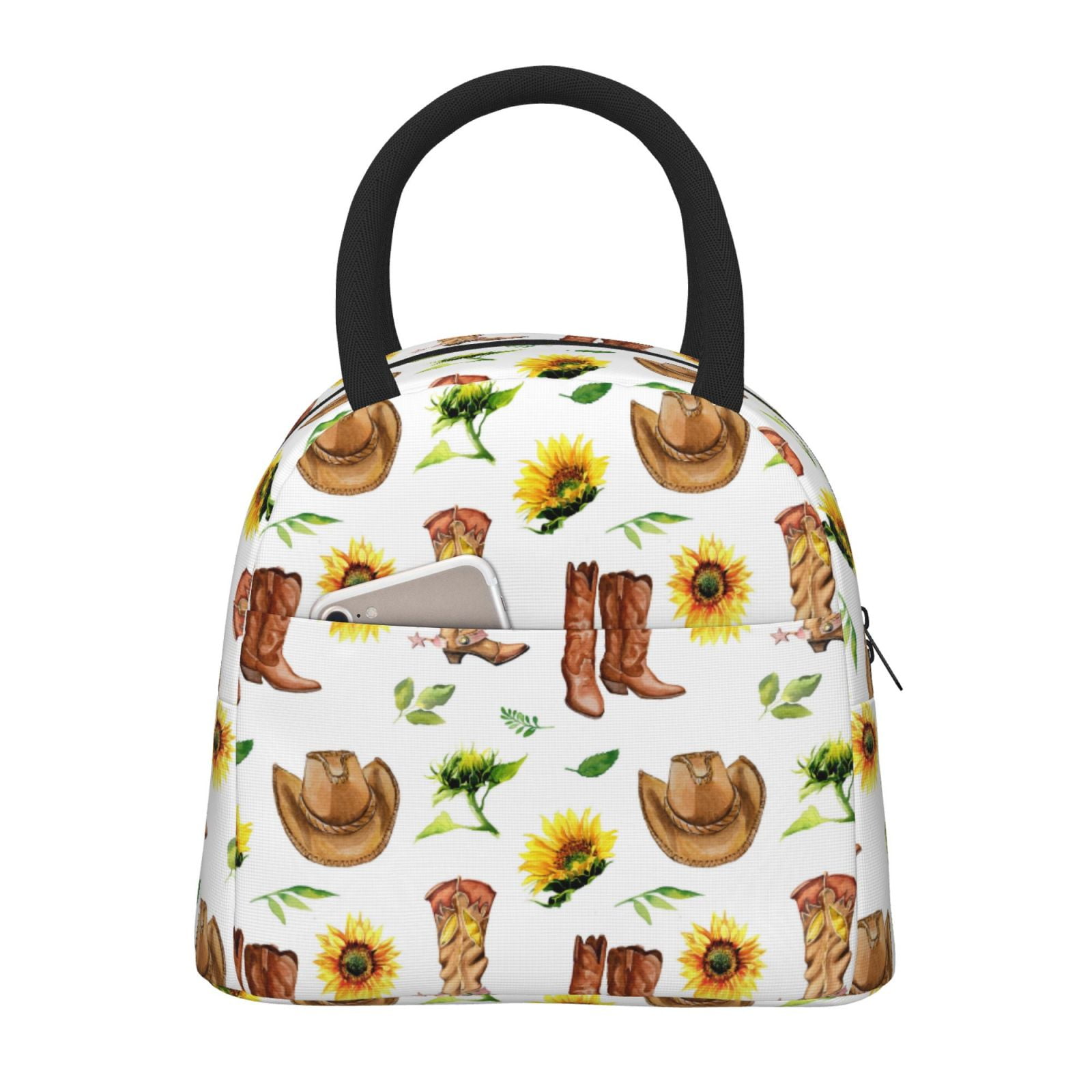 Daiia Rustic Western Charm Pattern Lunch Bag , Insulated Lunch Box ...