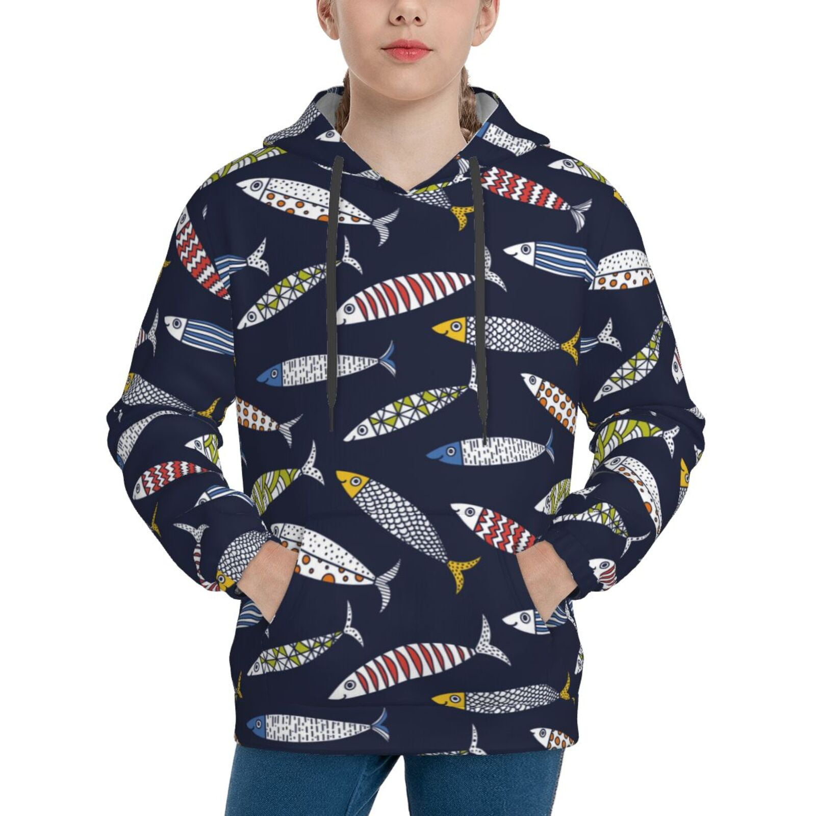 Daiia Sardine for Boys Fashion Hoodies & Sweatshirts with Kangaroo ...