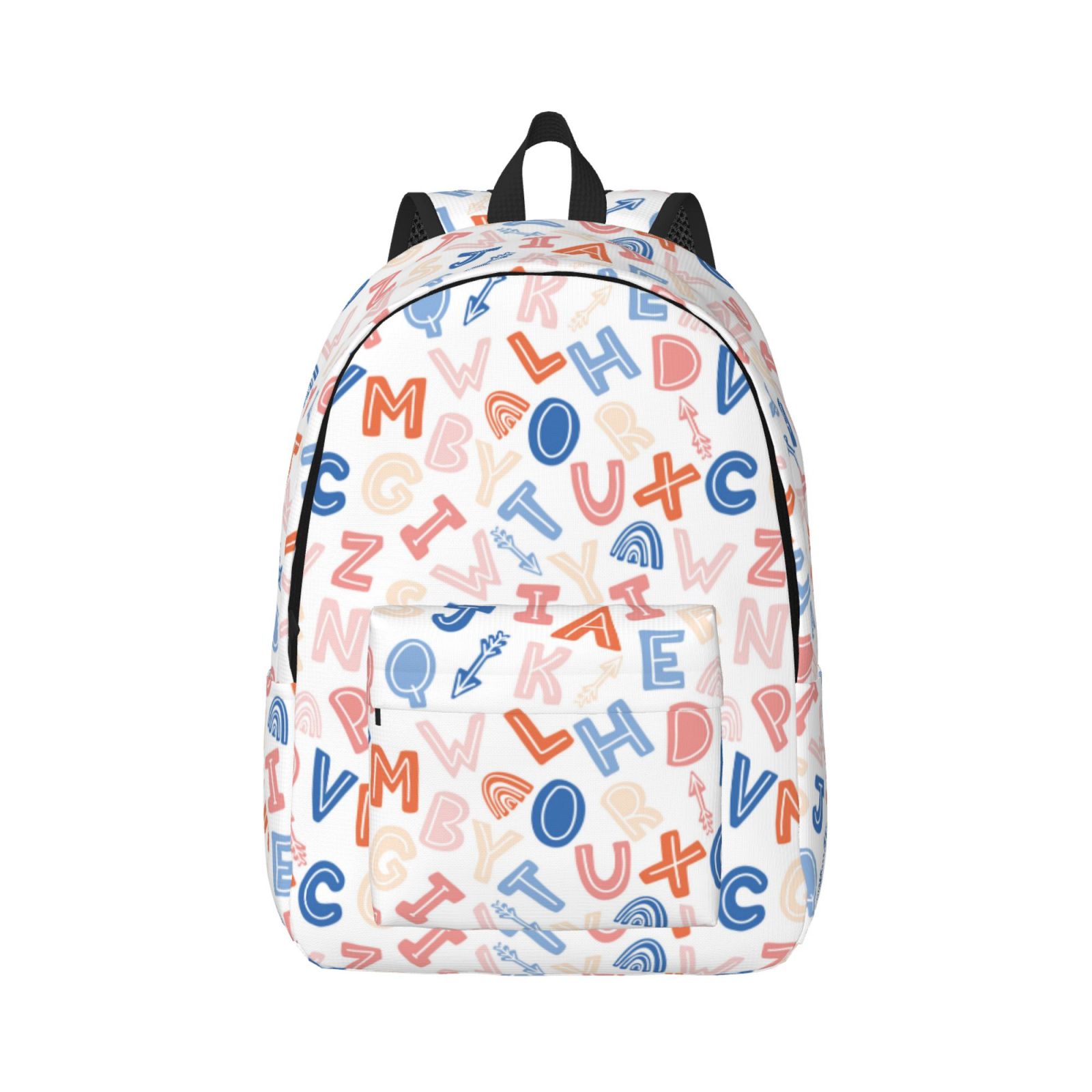 Daiia Scandinavian Alphabet Vintage Canvas Backpack for Men and Women ...