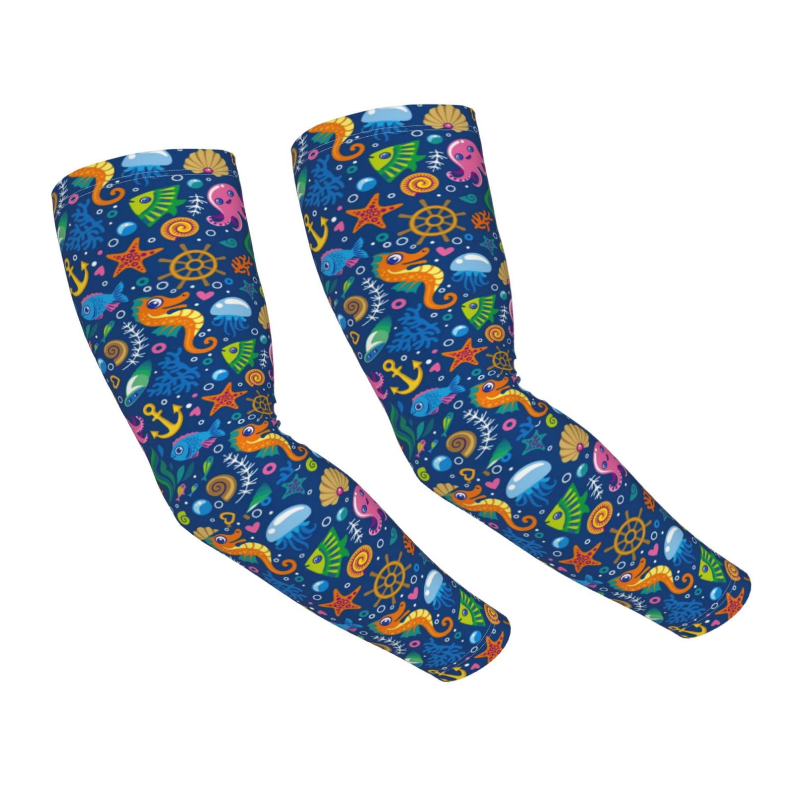 Daiia Sea Fish UV Sun Protection Arm Sleeves - Cooling Compression Arm ...
