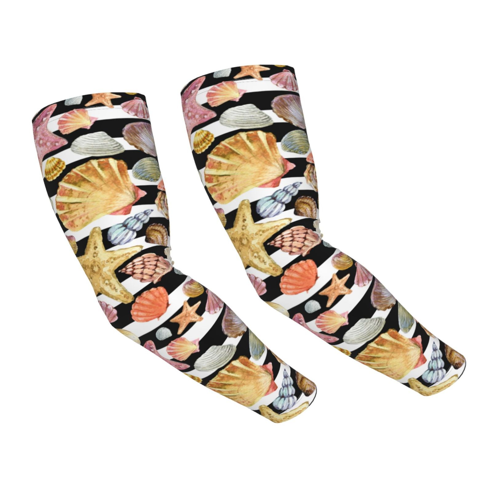 Daiia Sea Shell UV Sun Protection Arm Sleeves - Cooling Compression Arm ...