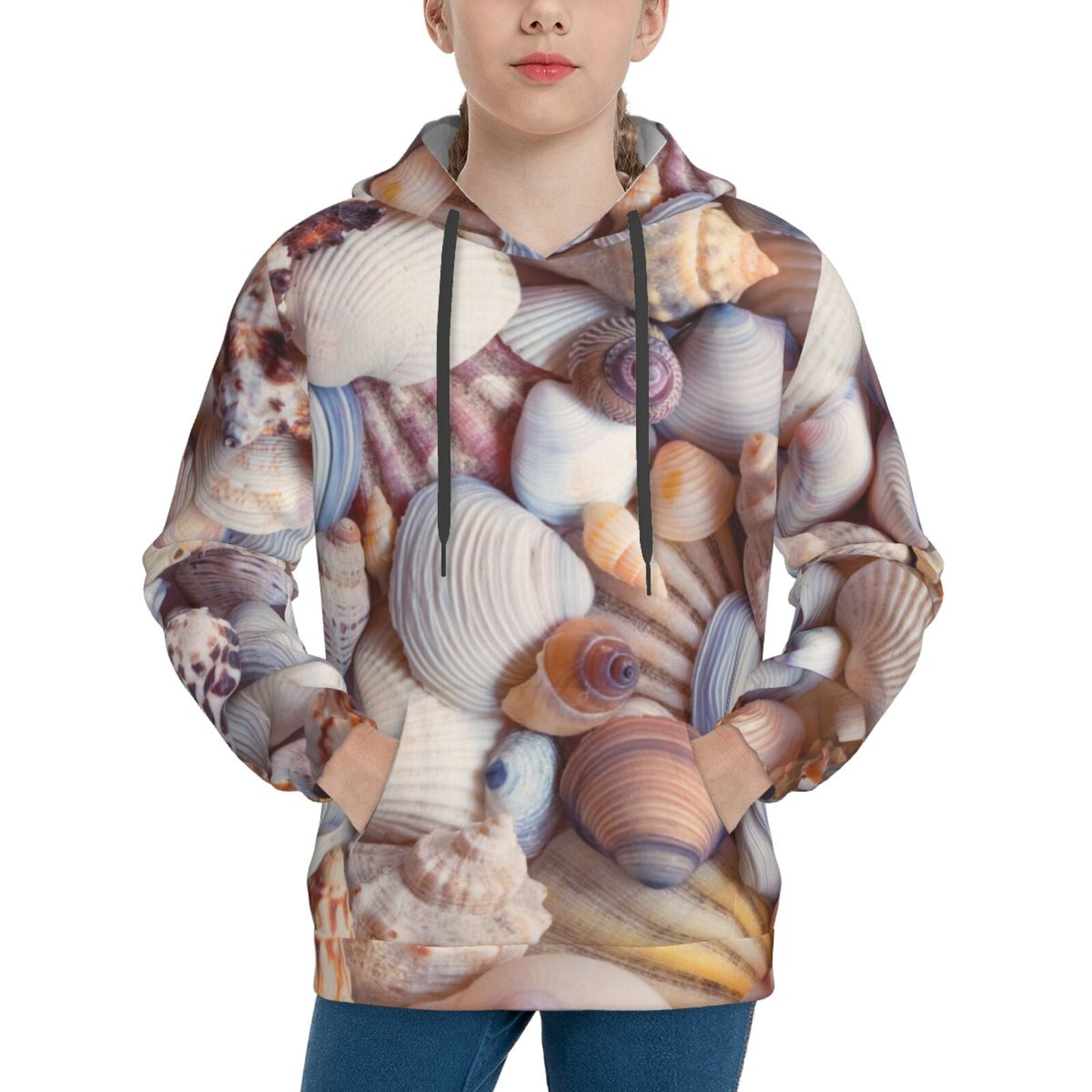 Daiia Sea Shells for Boys Fashion Hoodies & Sweatshirts with Kangaroo ...