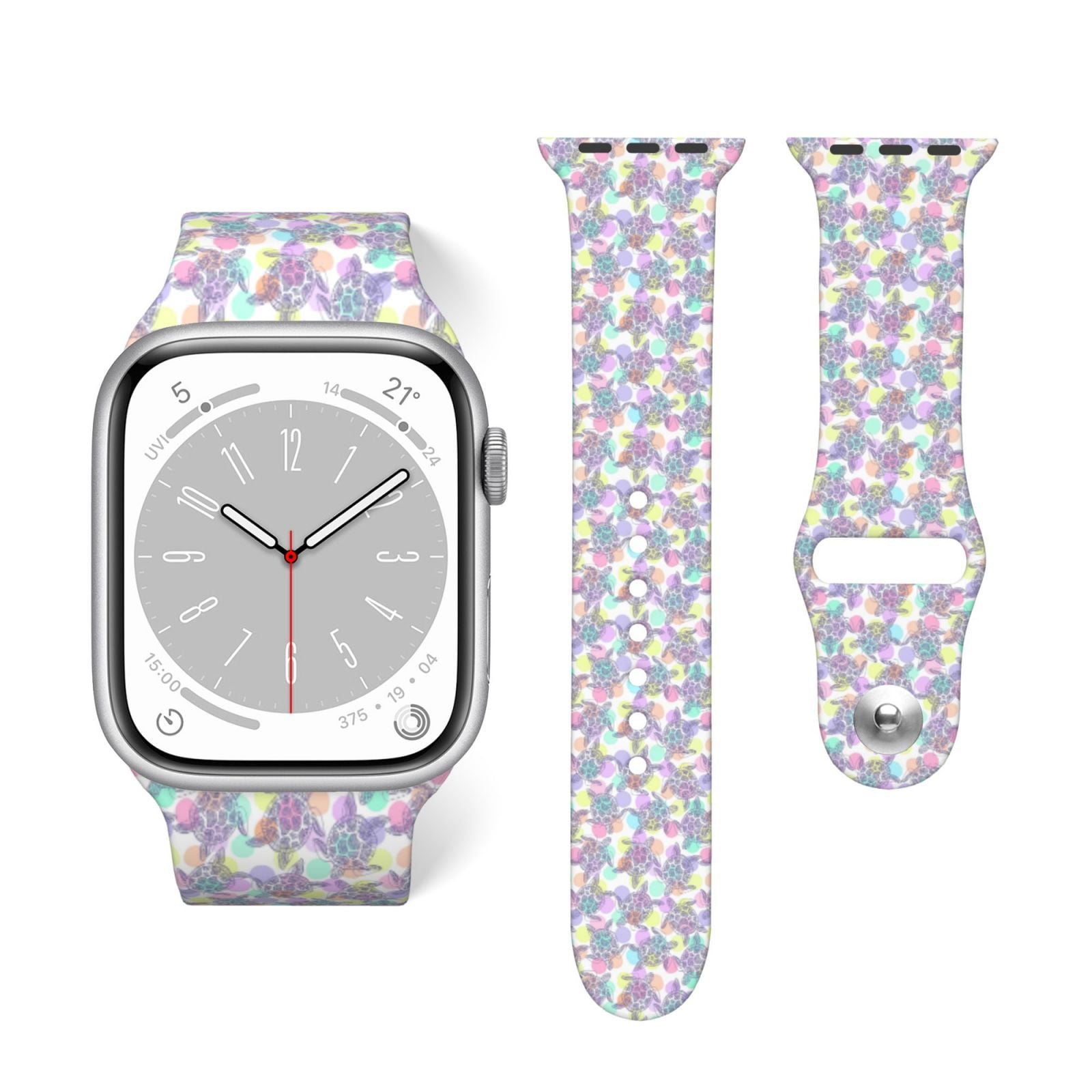 Daiia Sea Turtles Pattern Silicone Bands Compatible with Apple Watch ...