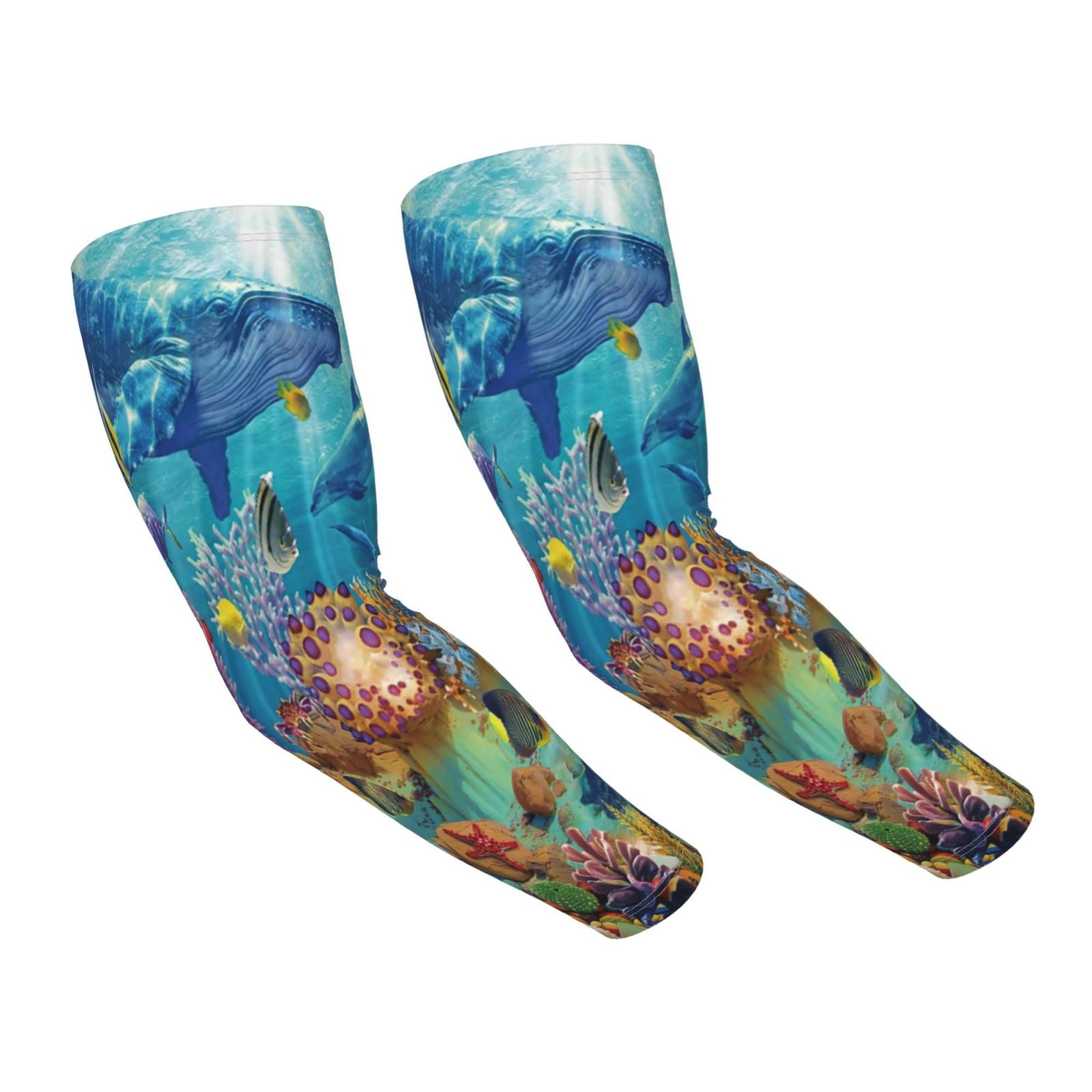 Daiia Sea World UV Sun Protection Arm Sleeves - Cooling Compression Arm ...