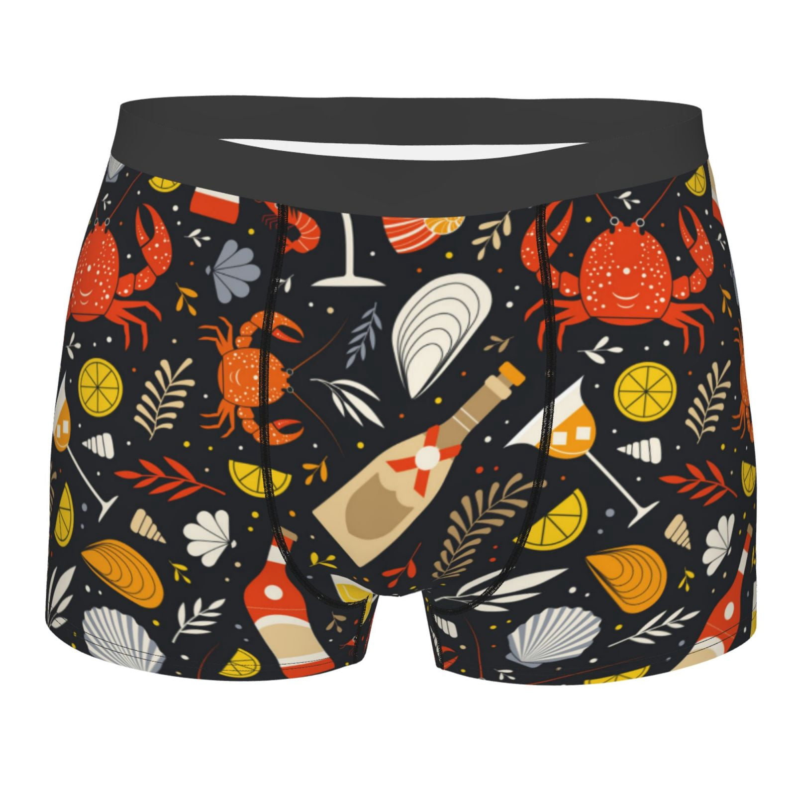 Daiia Seafood And Drinks Men's Underwear Boxer Briefs, Cotton Stretch ...