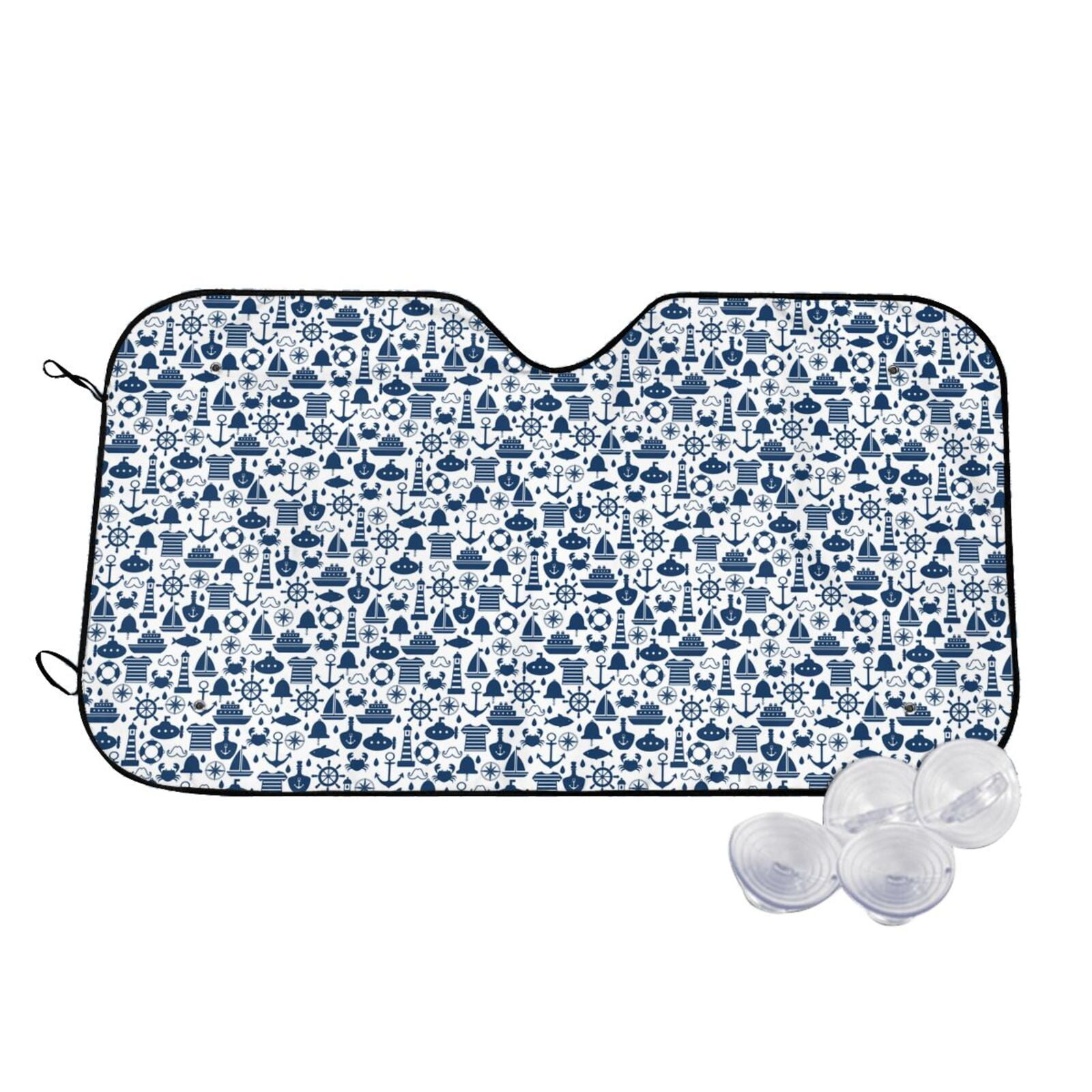 Daiia Seaside Primary Color Windshield Sun Shade for Car SUV Truck ...