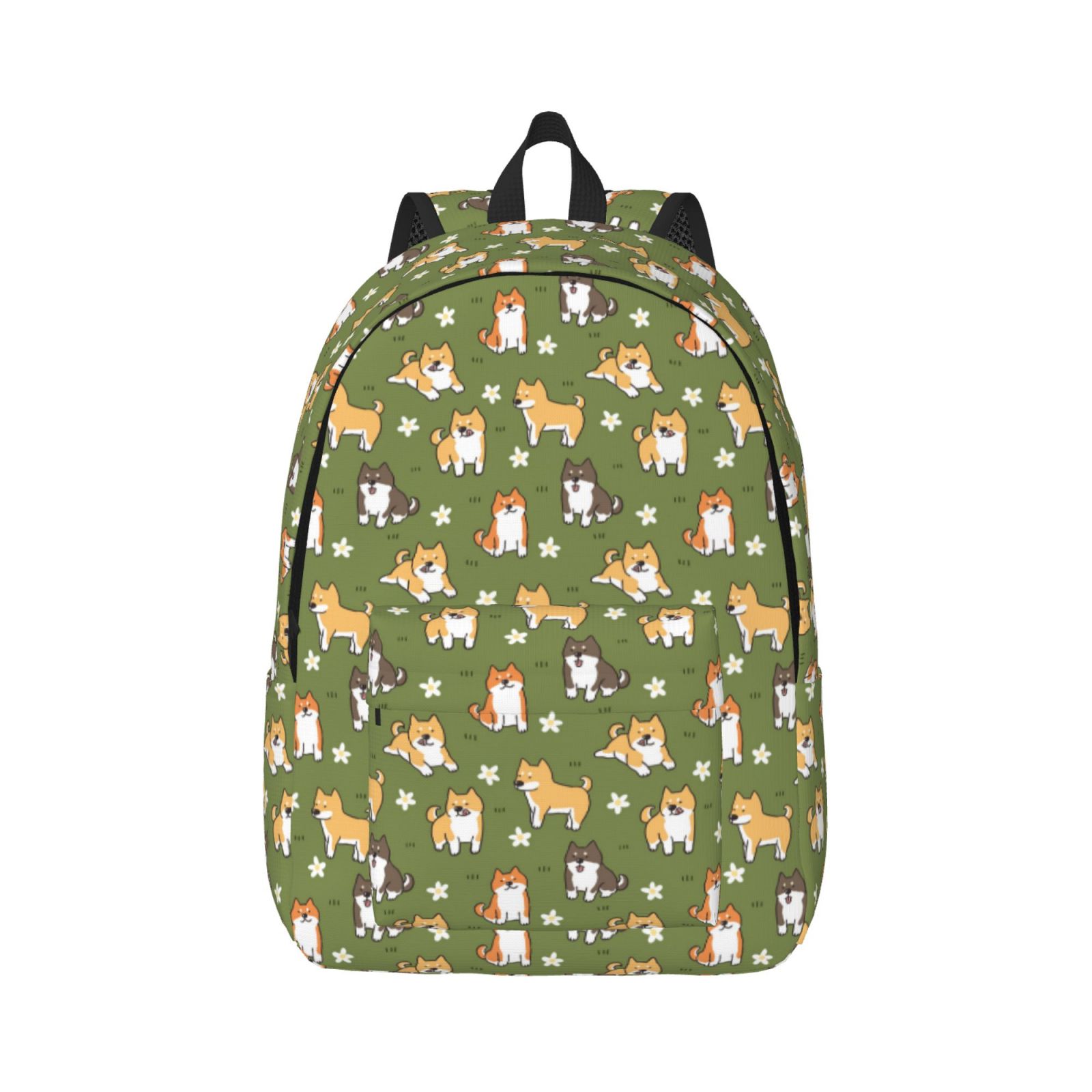 Daiia Shiba Inu Dog And Flower Vintage Canvas Backpack for Men and ...