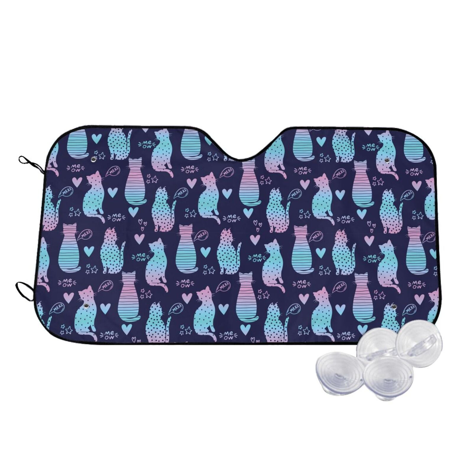 Daiia Silhouette Cats Windshield Sun Shade for Car SUV Truck (Small ...