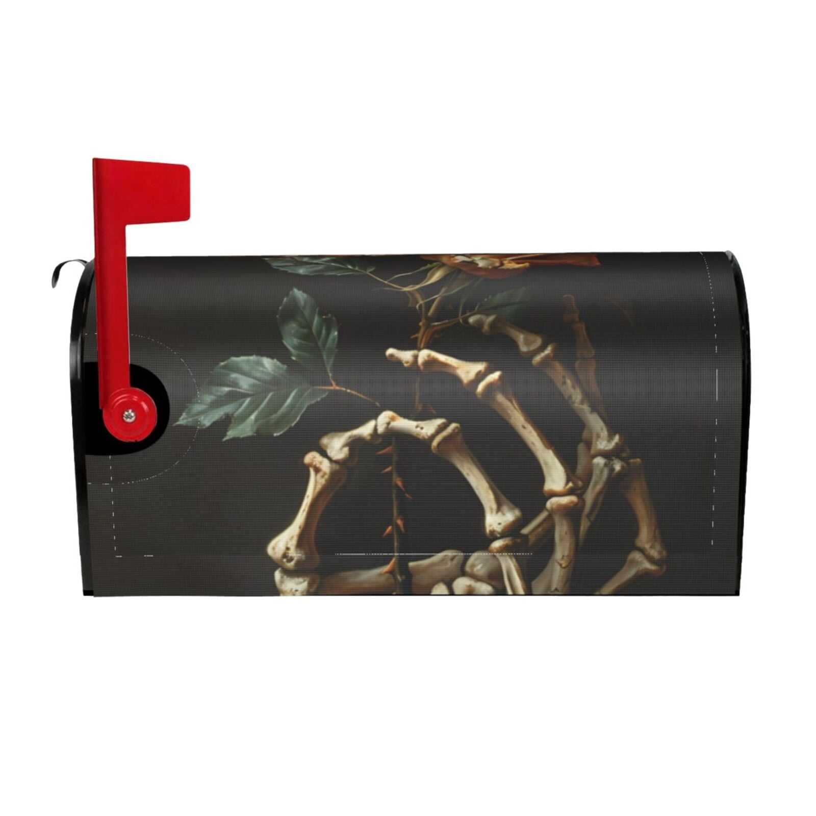 Daiia Skeleton Hand Rose Butterfly Mailbox Cover , Magnetic Welcome ...