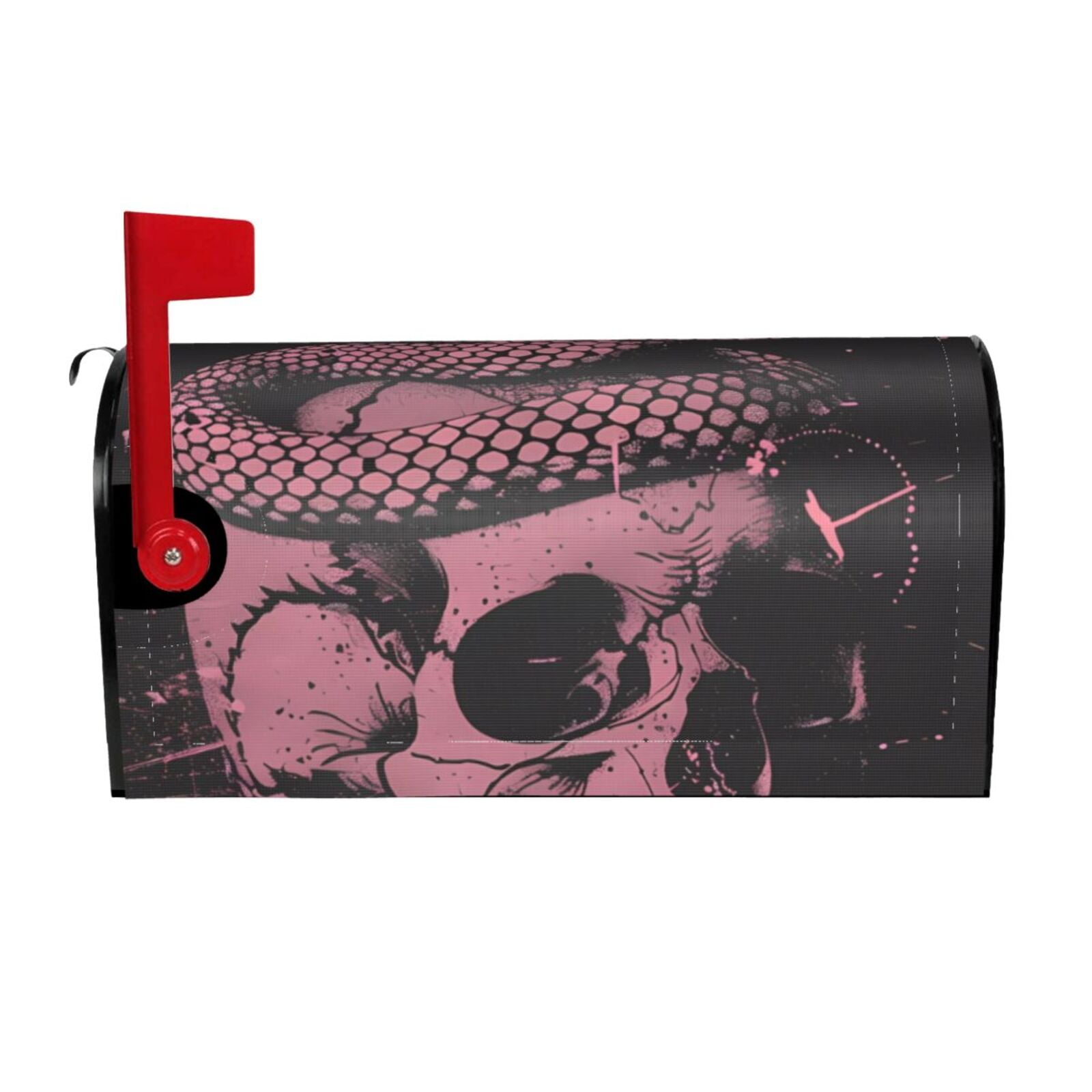 Daiia Skull and Snake Art Mailbox Cover , Magnetic Welcome Mailbox ...