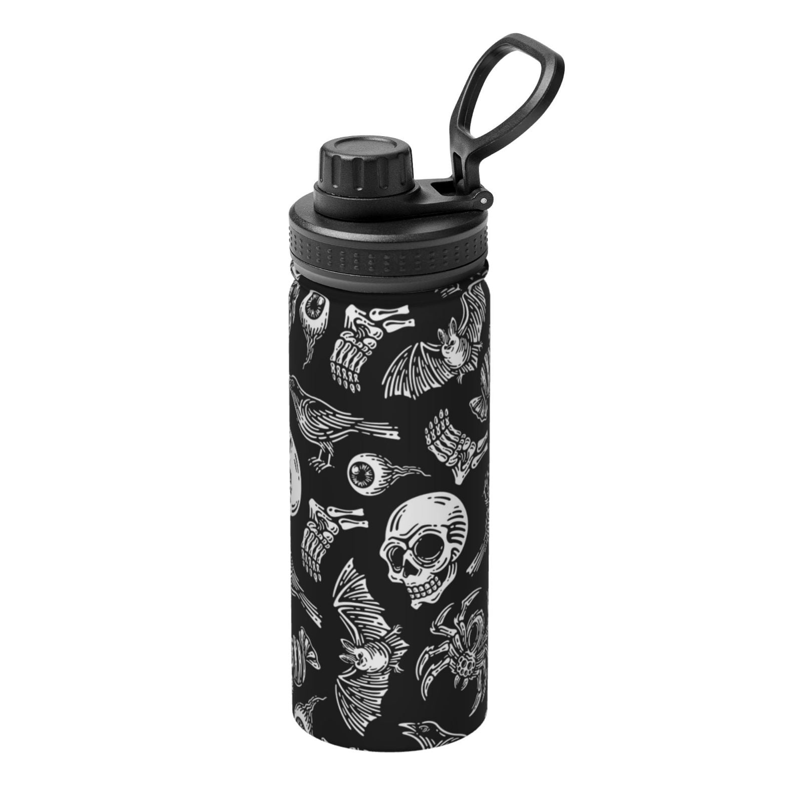 Daiia Skull bird bat spider Printed 18 OZ Sports Insulated Kettle ...