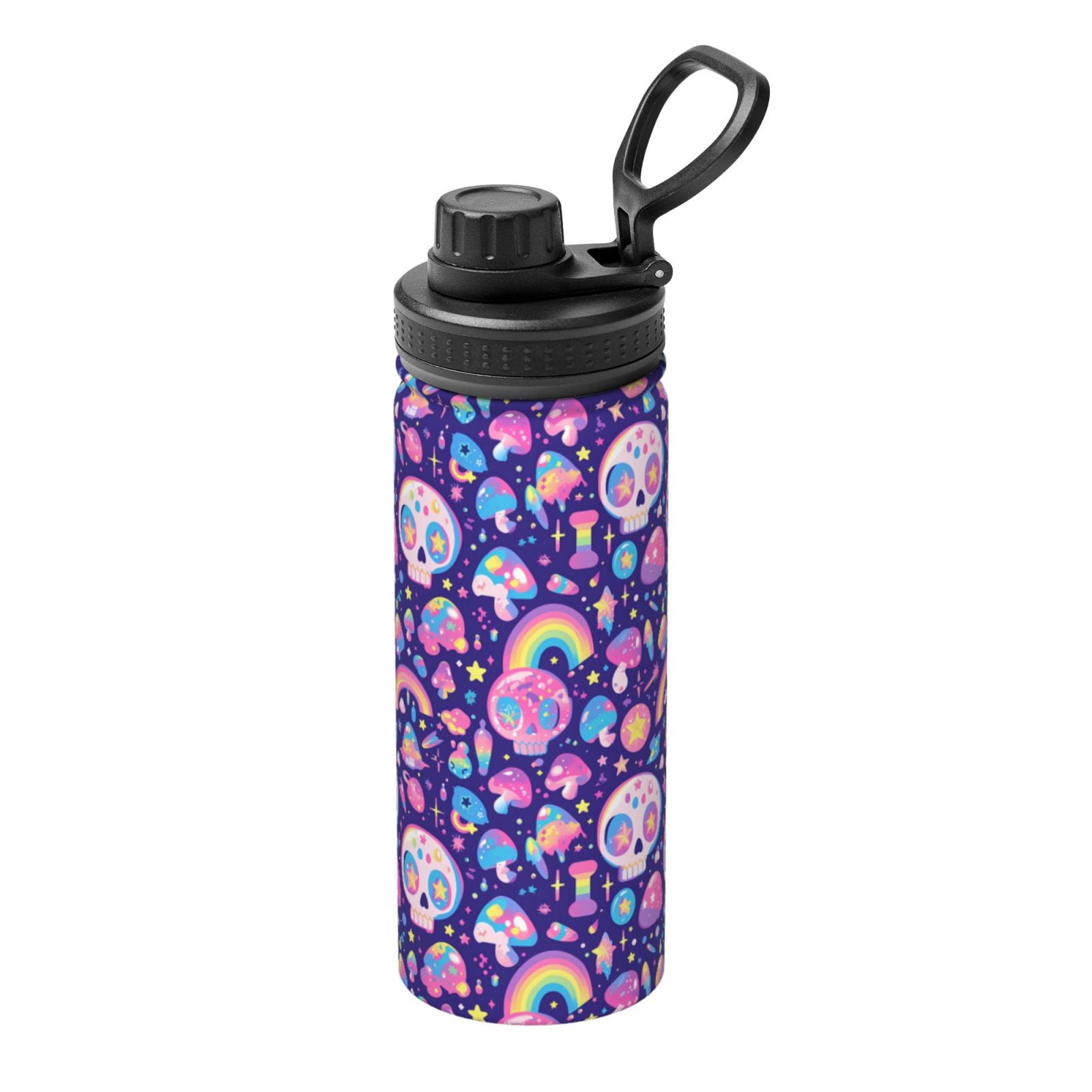 Daiia Skull mushroom rainbow Printed 18 OZ Sports Insulated Kettle ...