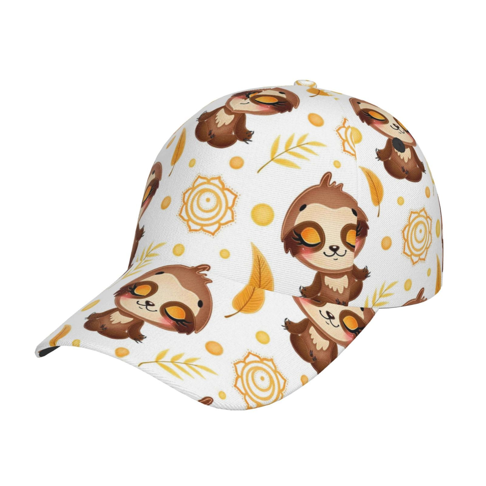 Daiia Sloth Yoga Baseball Cap Men Women Classic Adjustable For Running ...