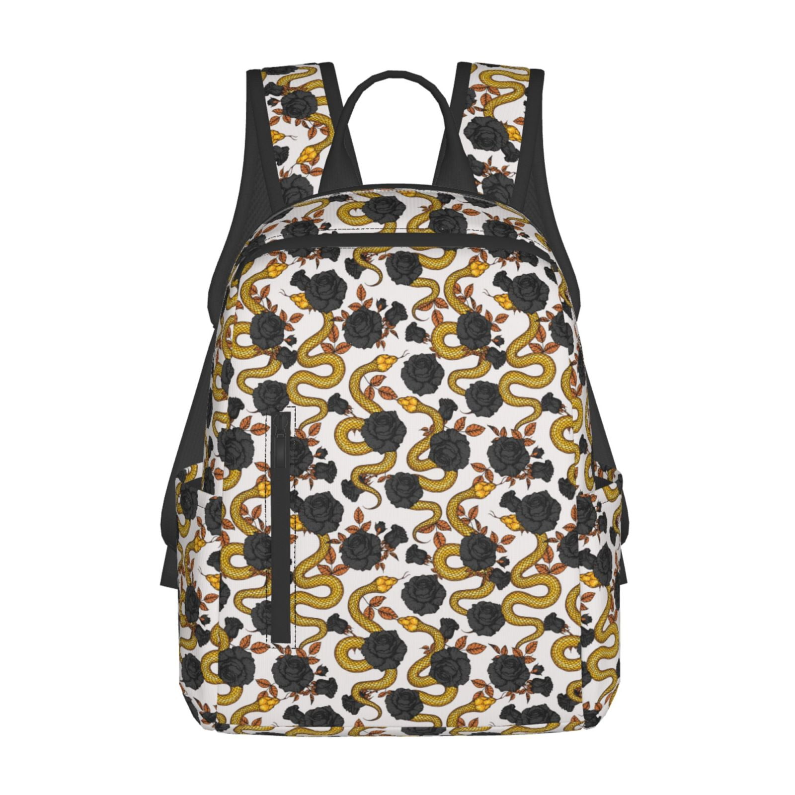 Daiia Snake And Rose School Backpack for Men and Women Lightweight ...
