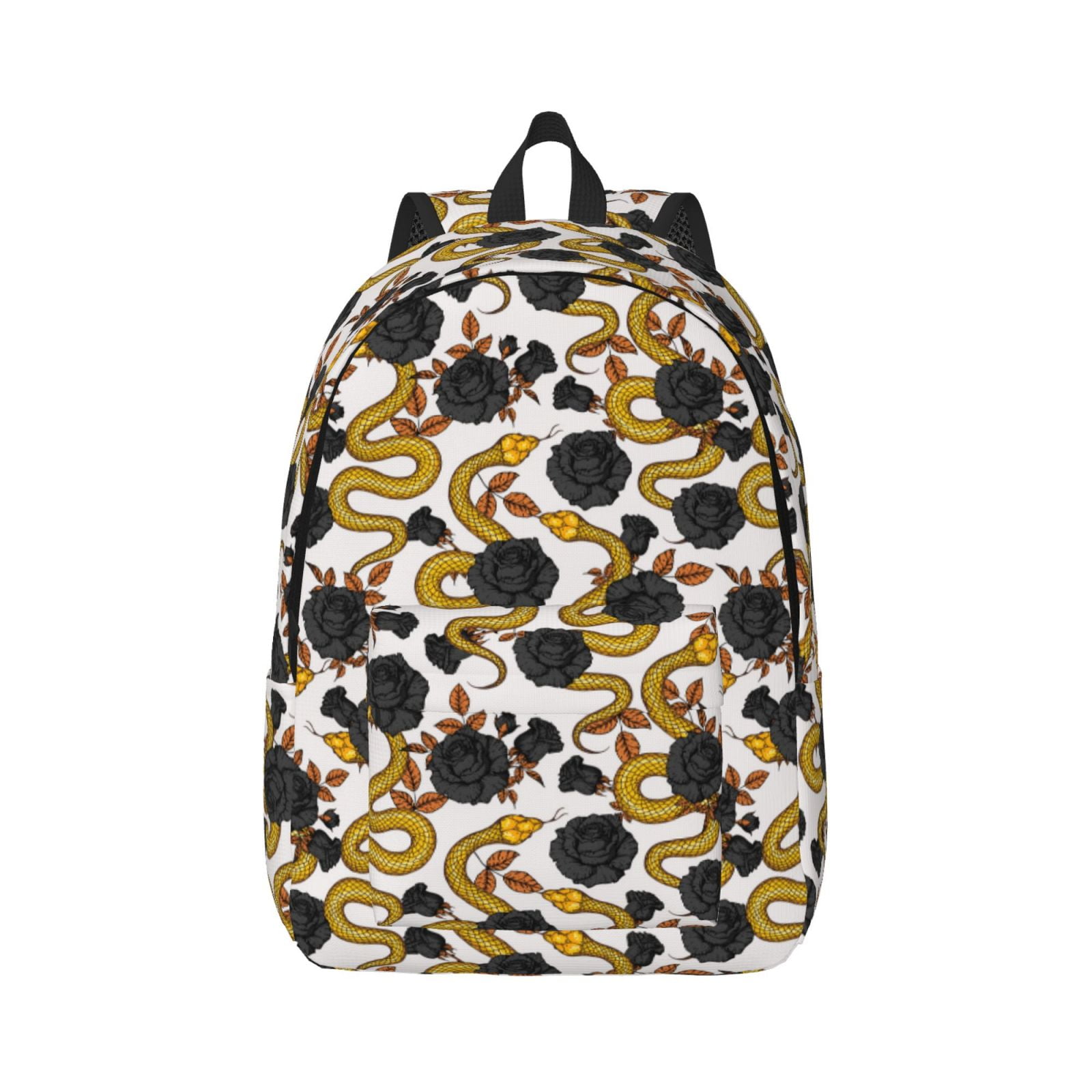 Daiia Snake And Rose Vintage Canvas Backpack for Men and Women ,Hiking ...