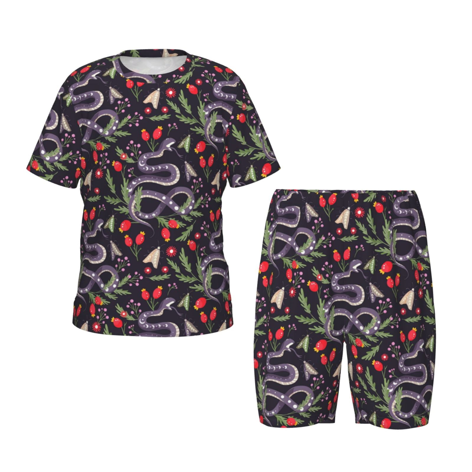 Daiia Snakes And Snake Fruit Print Children’s Cotton Pajama Set – Short ...