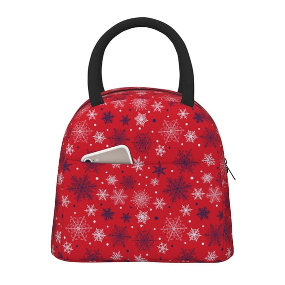 Daiia Snowflake Symphony Pattern Lunch Bag , Insulated Lunch Box, Small ...
