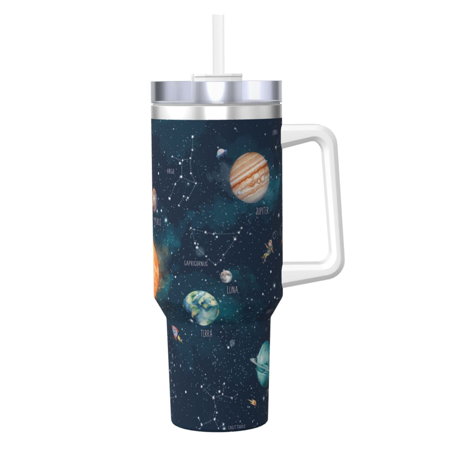 Daiia Solar System And Planets Printed 40 oz Tumbler with Handle,Ice ...