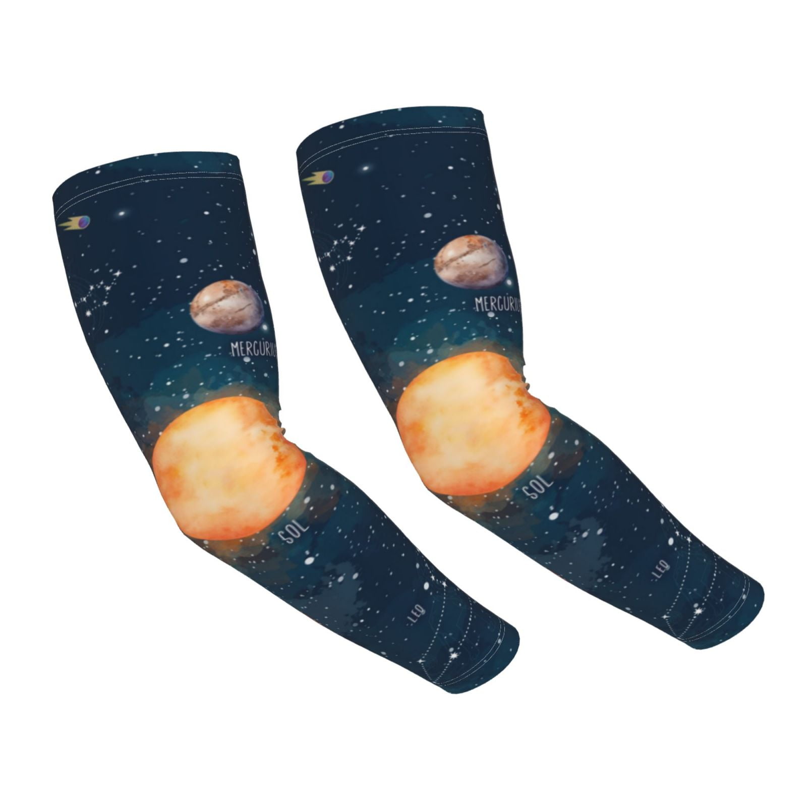 Daiia Solar System And Planets UV Sun Protection Arm Sleeves - Cooling ...