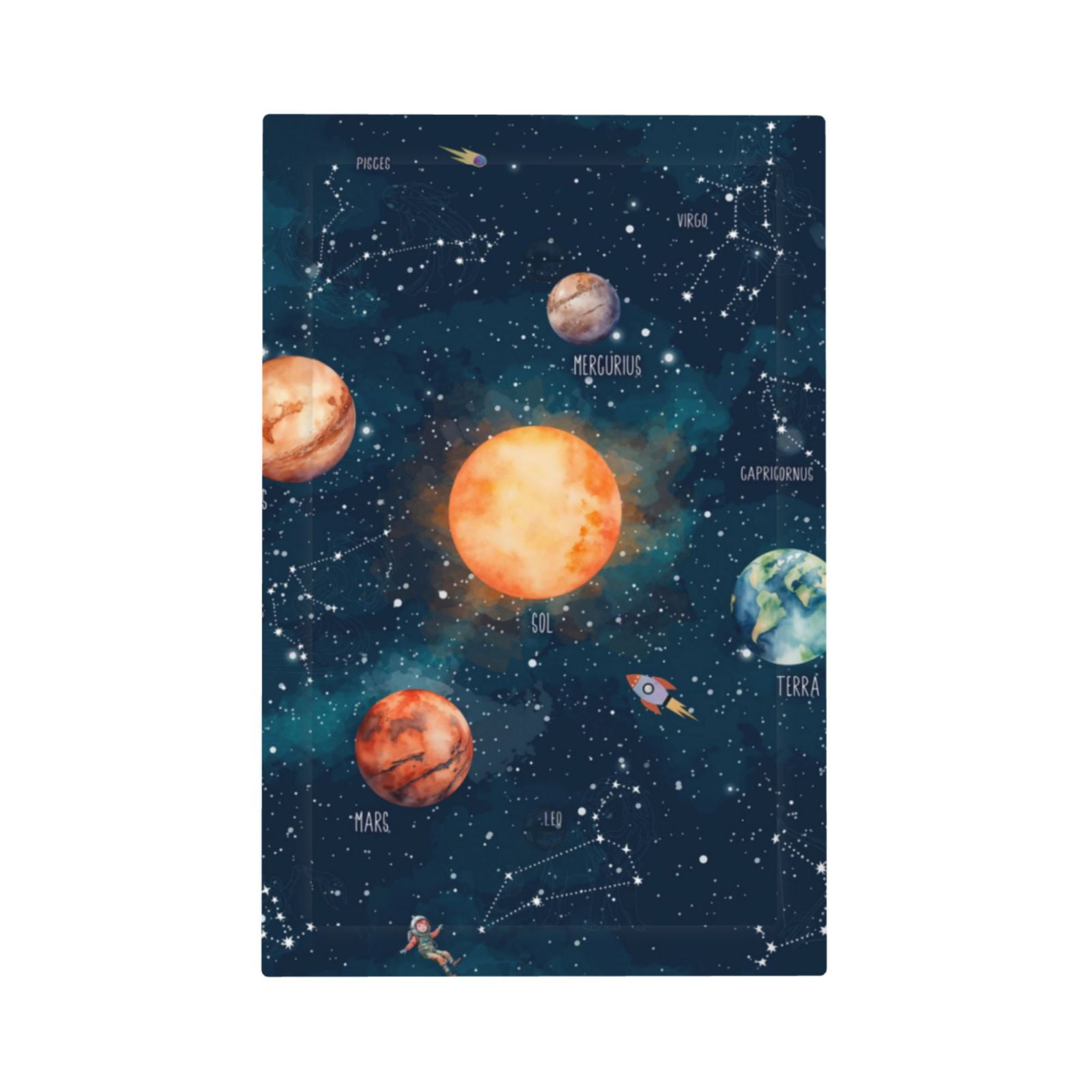 Daiia Solar System And Planets Pattern Decorator Wall Plate Child Safe ...