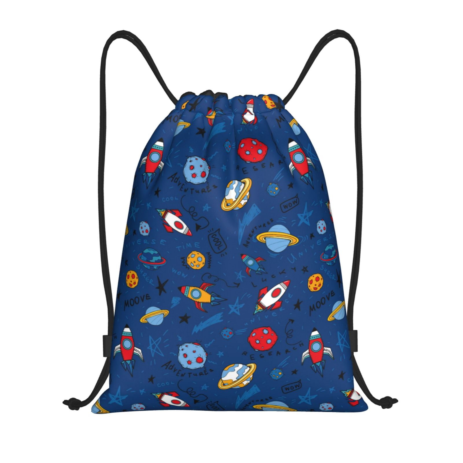 Daiia Space Pattern Drawstring Backpack, Gym Bag, Lightweight Backpack ...