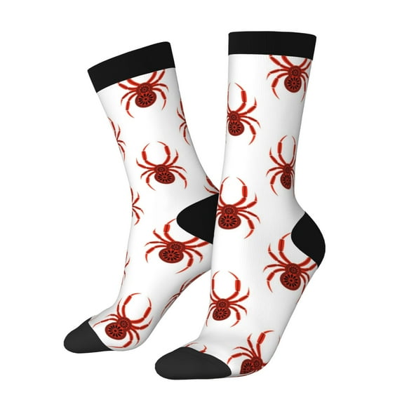Daiia Spiders Insects Print Crew Socks – Soft Breathable Long Socks for Men & Women, Moisture ...