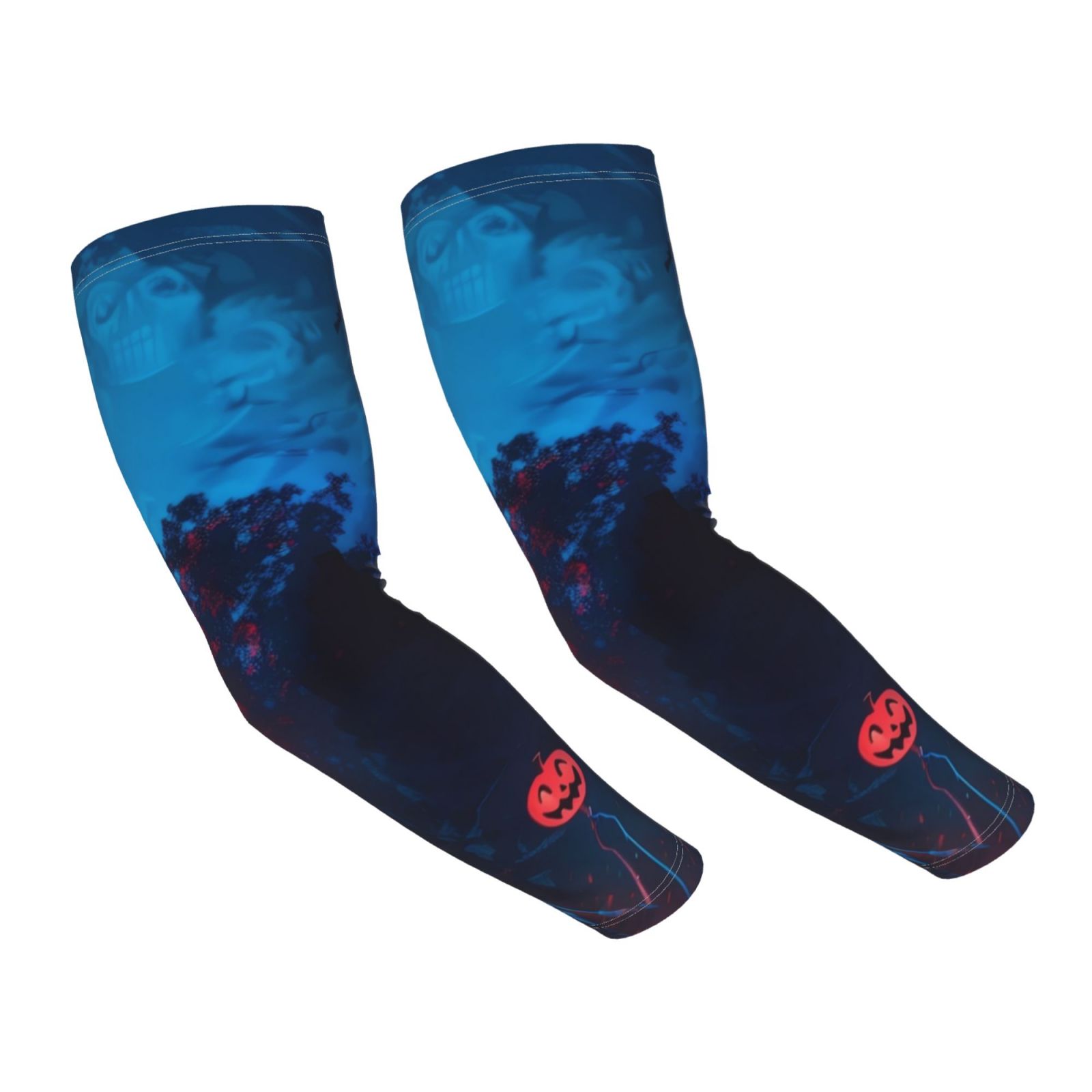 Daiia Spooky Halloween Night Scene UV Sun Protection Arm Sleeves ...