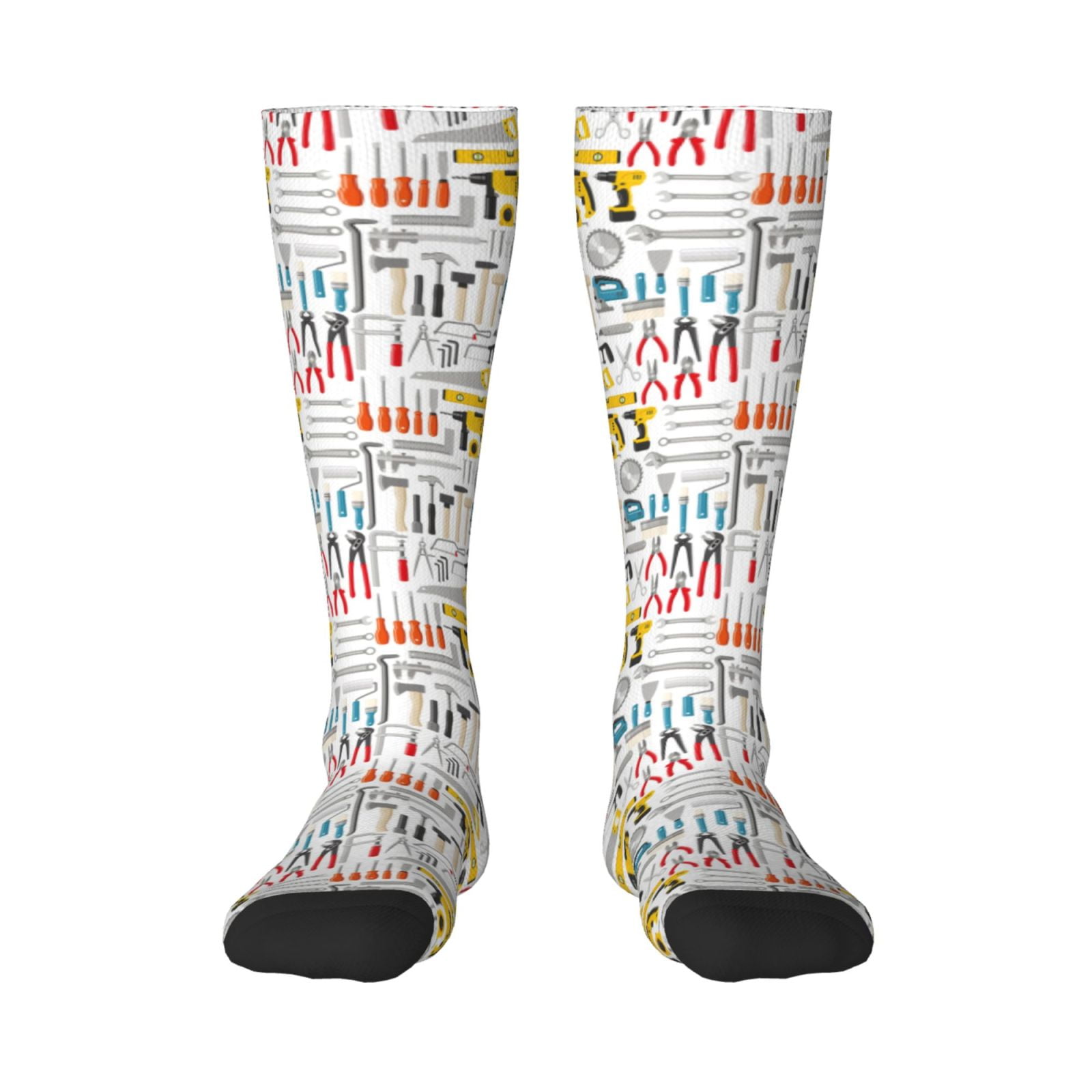 Daiia Sports Socks Construction tools Printed Novelty Crew Socks for ...