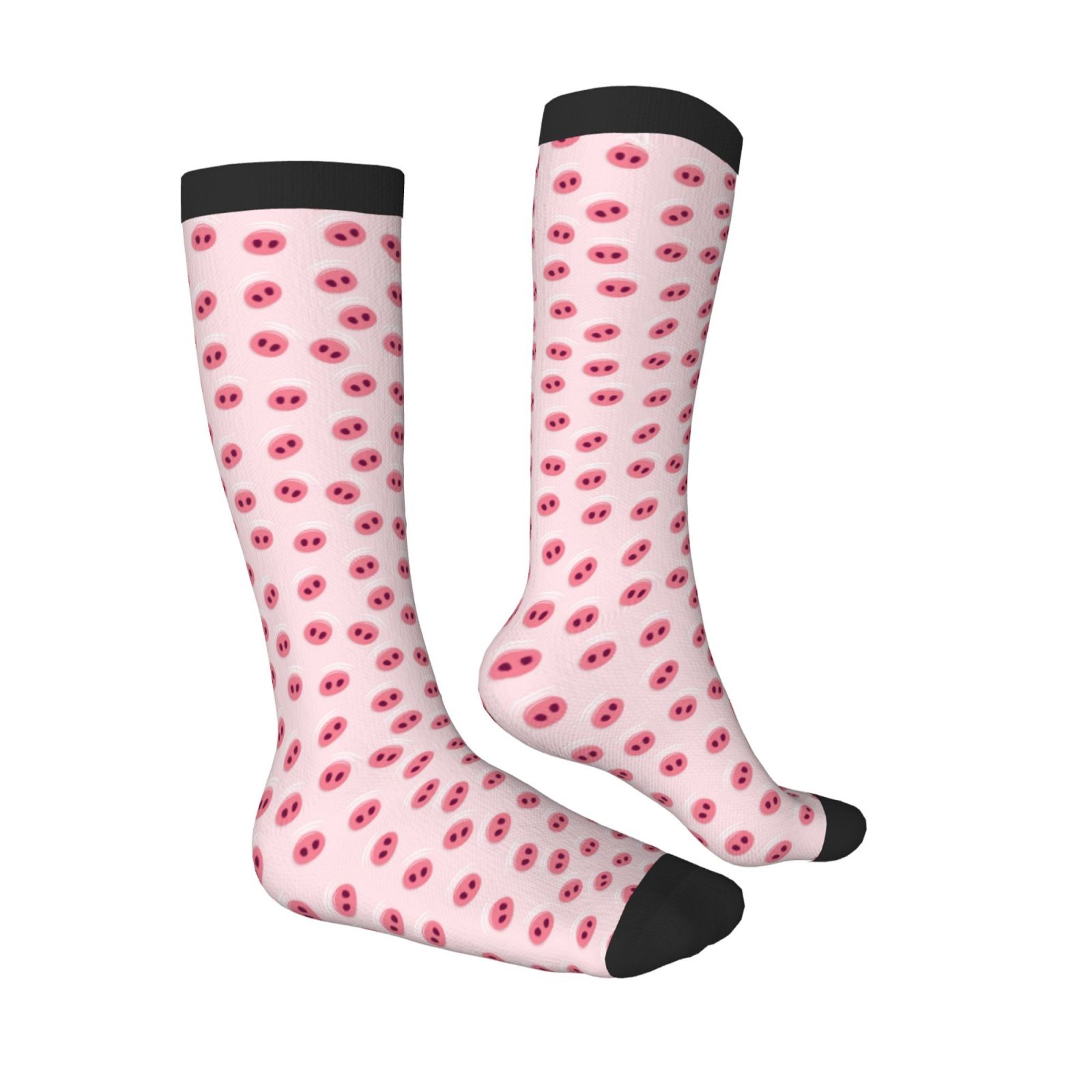 Daiia Sports Socks Cute Pig Nose Printed Novelty Crew Socks for Men ...