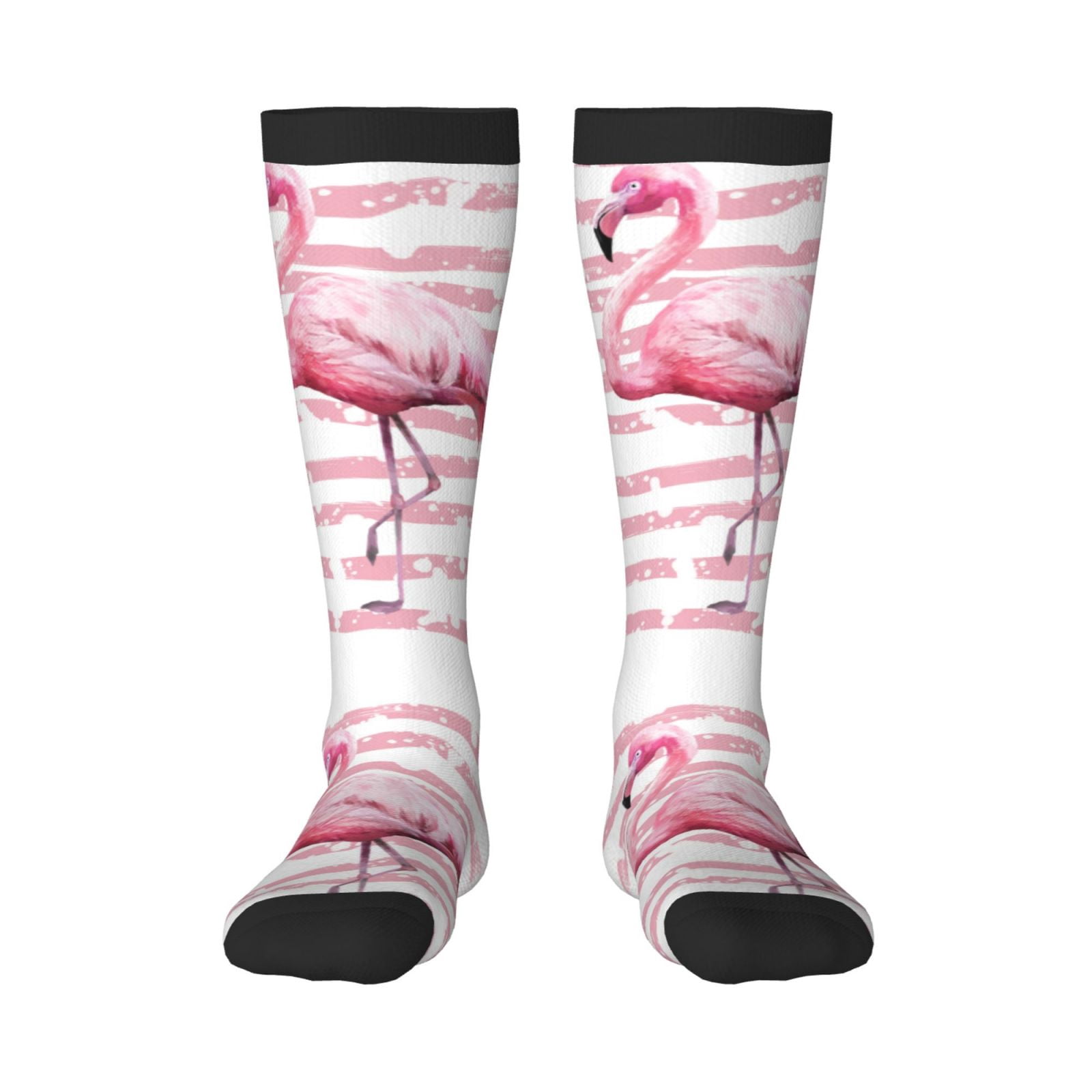 Daiia Sports Socks Flamingo Printed Novelty Crew Socks for Men Women ...