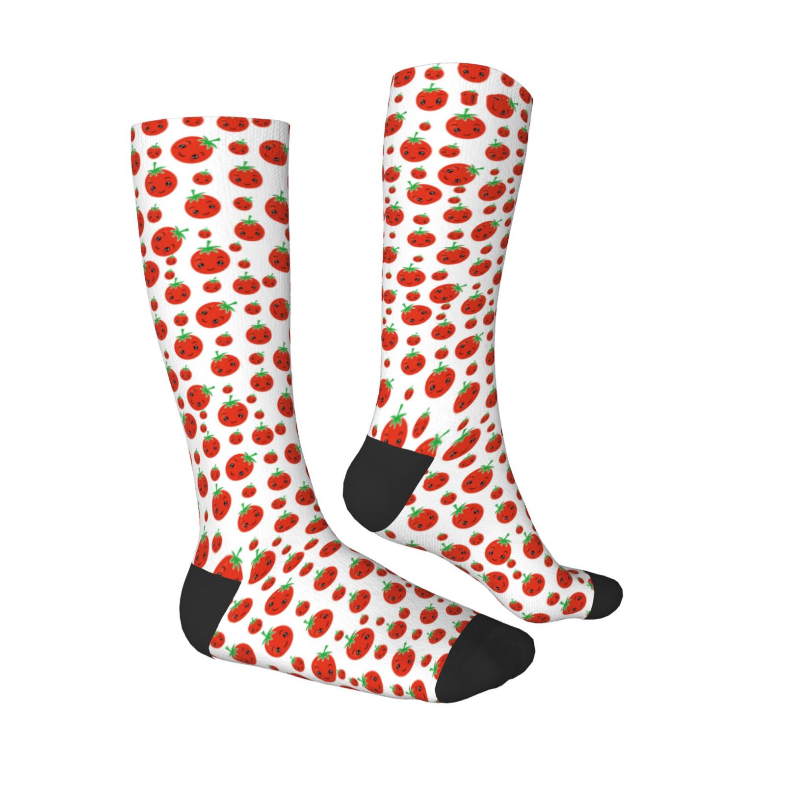 Daiia Sports Socks Hand Drawn Tomatoes Printed Novelty Crew Socks for ...
