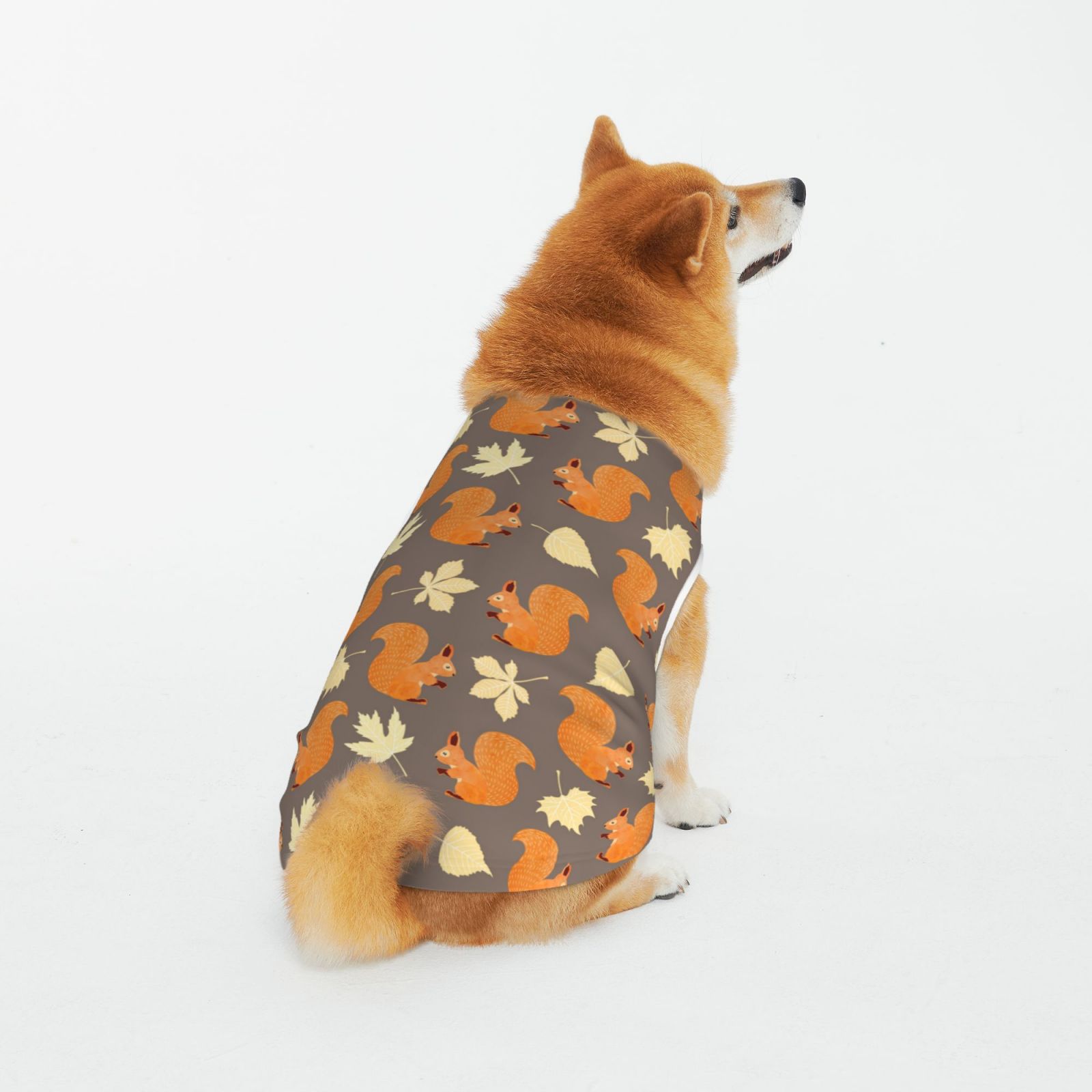 Daiia Squirrel And Maple Leaves Pattern Dog Clothes Dogs Cats Sweater ...
