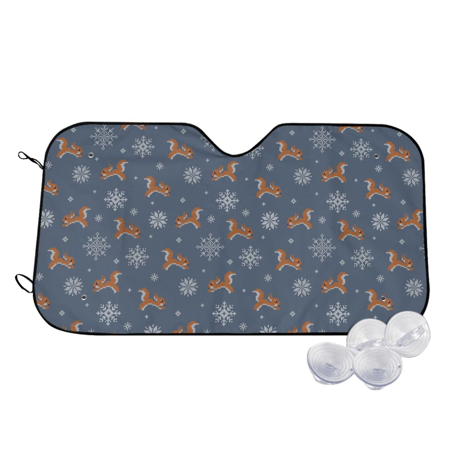 Daiia Squirrel And Snowflakes Windshield Sun Shade for Car SUV Truck ...