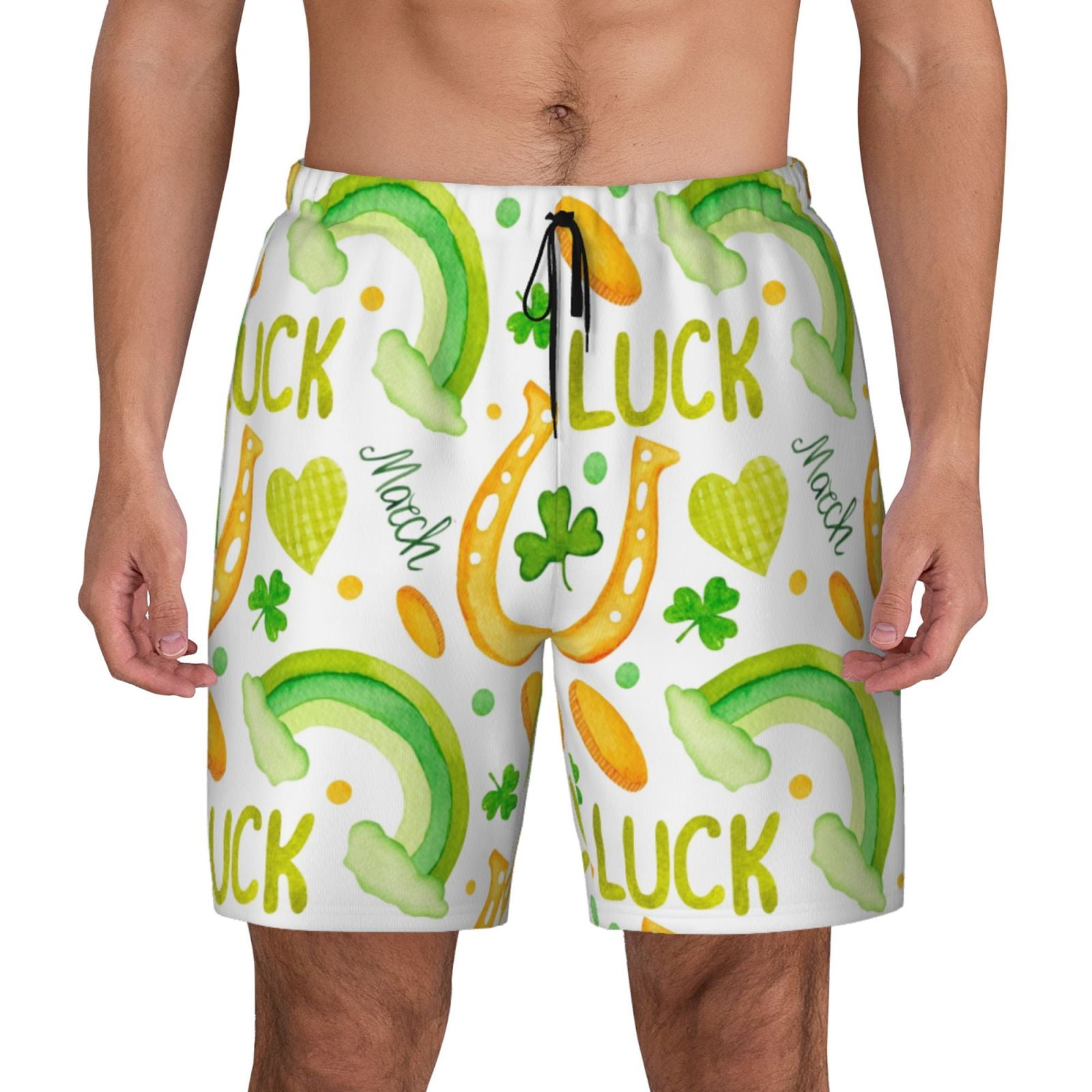 Daiia St Patrick's Day1 Mens Swim Trunks Swim Shorts Quick Dry Swim ...
