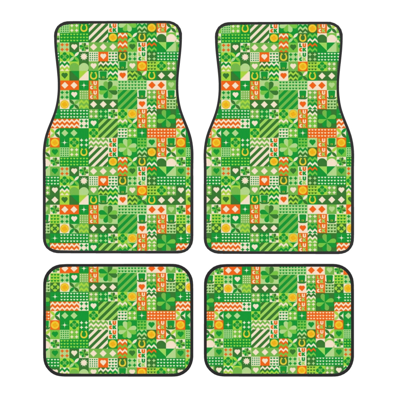 Daiia St Patrick's Day6 Printed Car Floor Mats Set of 4, Durable Non ...