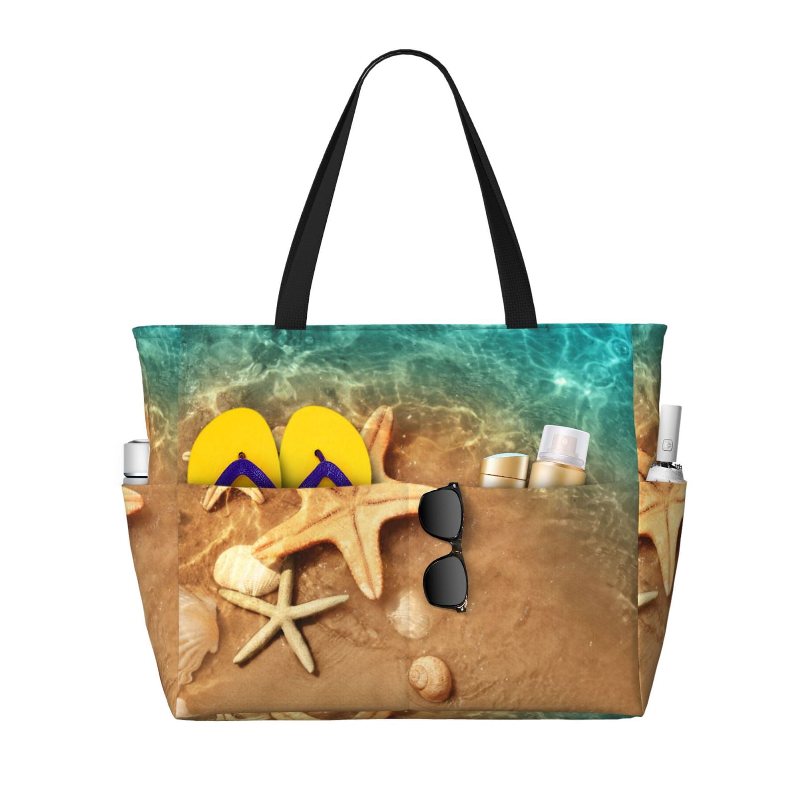 Daiia Starfish And Seashell 1 Beach Travel Bag - Water-Resistant Beach ...