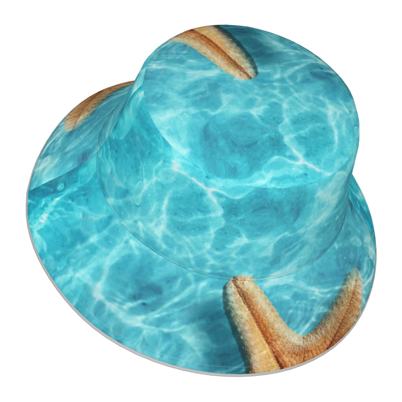 Daiia Starfish And Seashell On The Beach 1 Pattern Bucket Hat - Trendy ...
