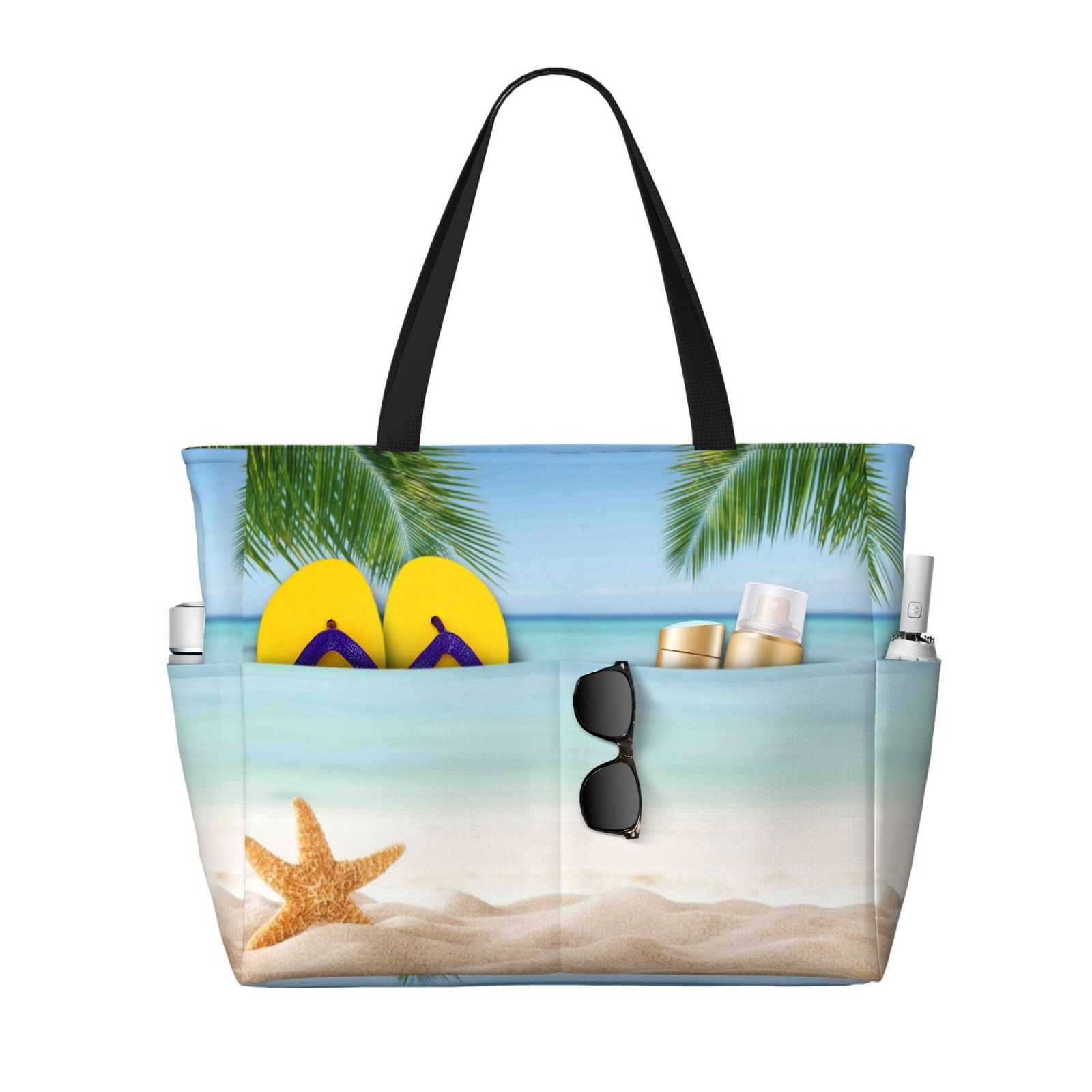 Daiia Starfish in Beach Beach Travel Bag - Water-Resistant Beach Bag ...