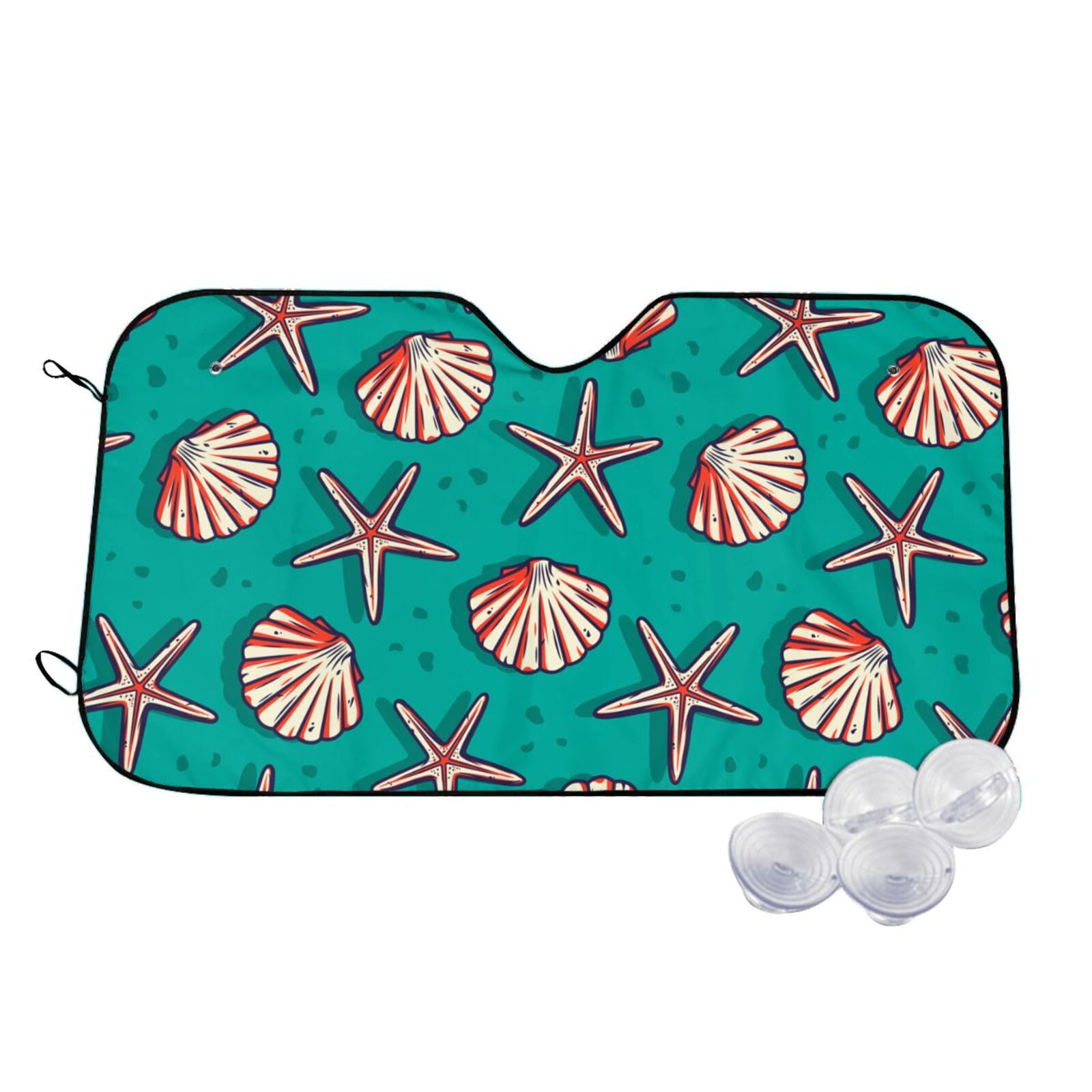 Daiia Starfish and Shell Windshield Sun Shade for Car SUV Truck (Small ...