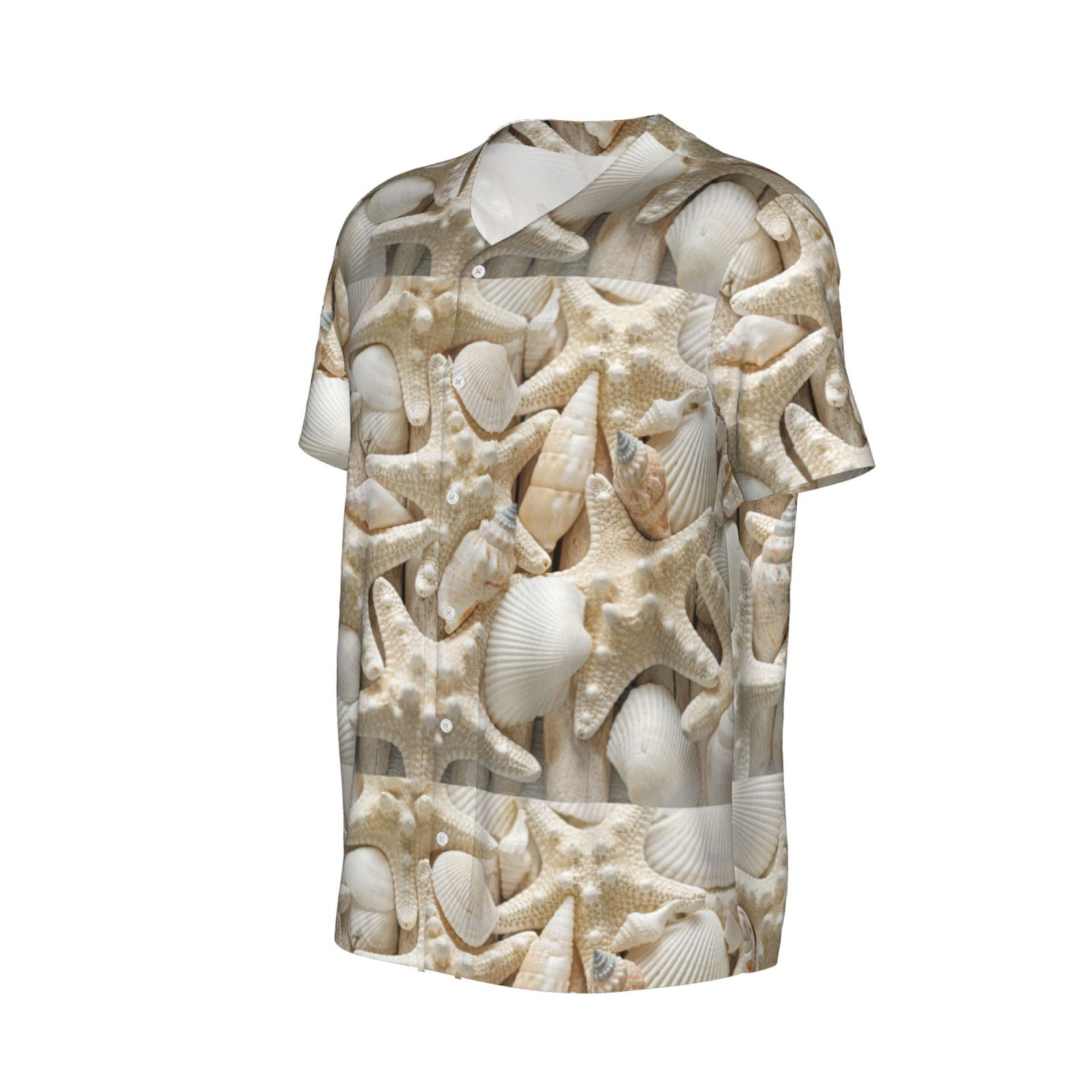 Daiia Starfish and Sea Shells Mens Baseball Jersey Button Down Shirts ...