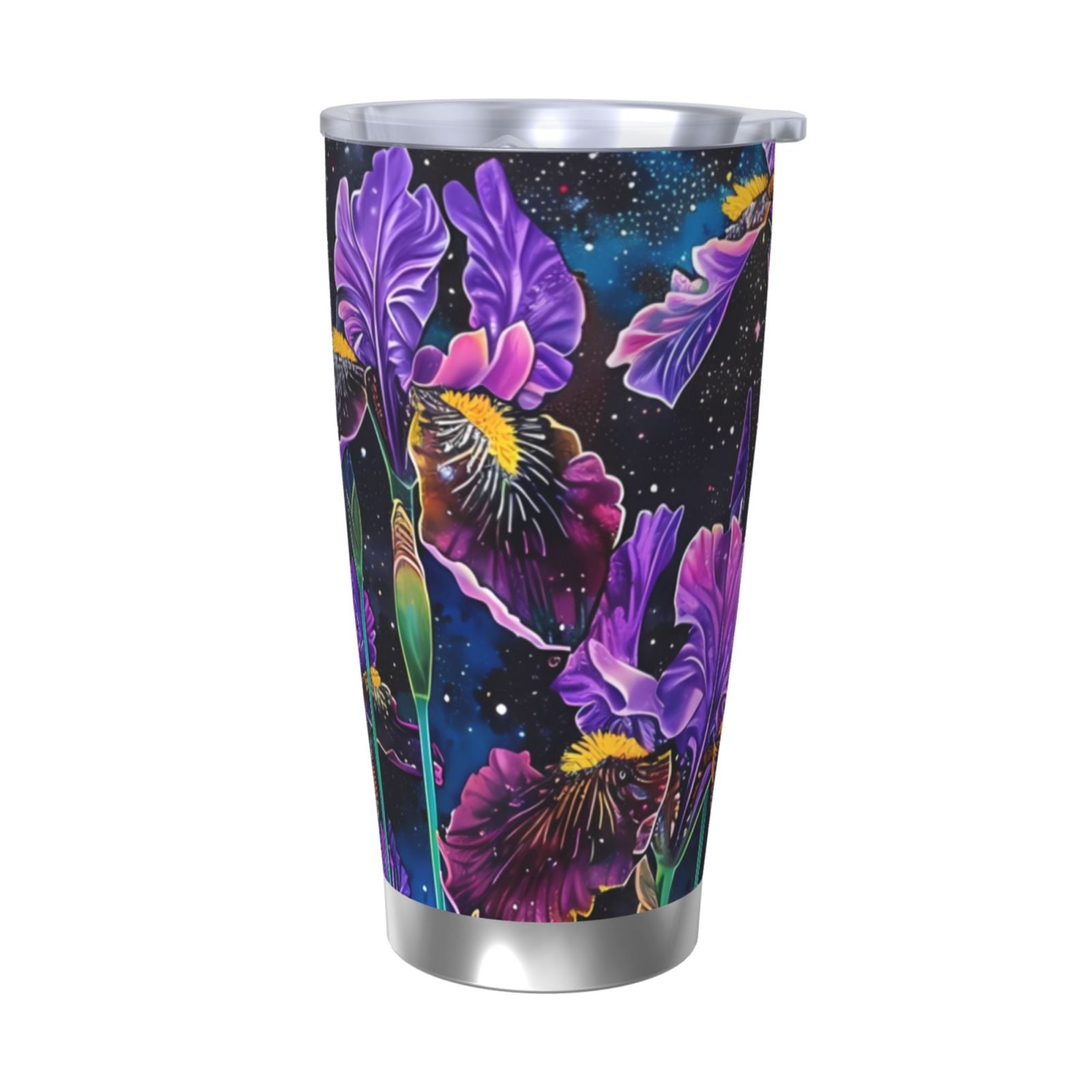 Daiia Starry Night Iris Field Printed 20oz Insulated Coffee Cup with ...