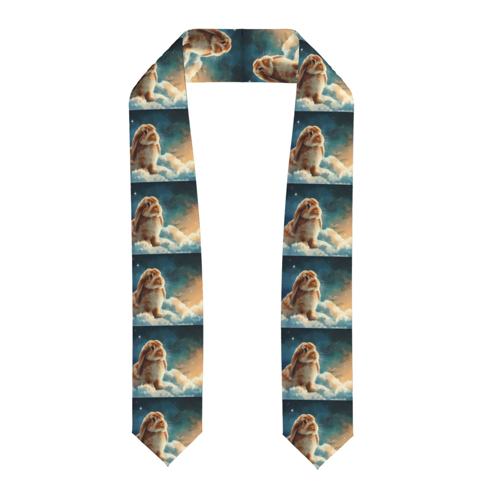 Daiia Starry Sky Cloud Cute Rabbit Pattern Graduation Shawl Stole ...