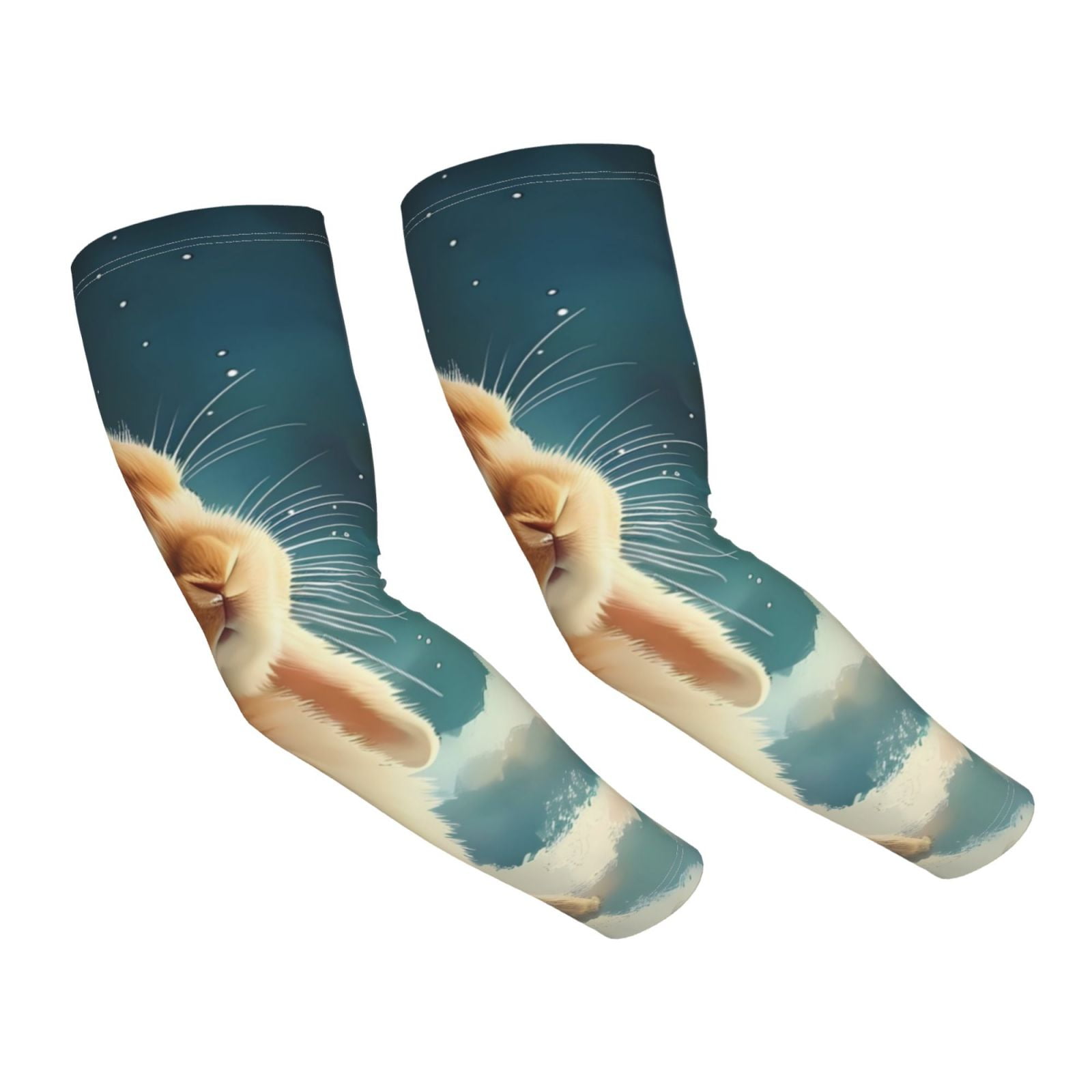 Daiia Starry Sky Cloud Cute Rabbit UV Sun Protection Arm Sleeves ...