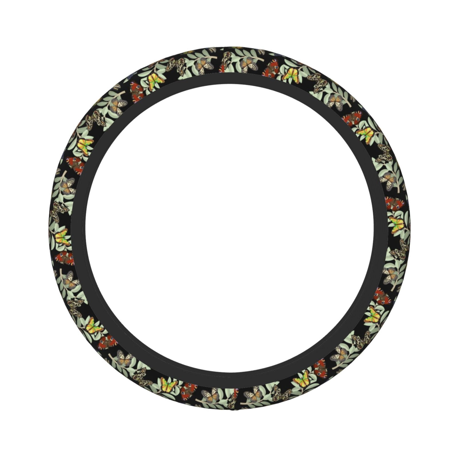 Daiia Steering Wheel Covers Multicolored Butterflies Elastic Skidproof ...