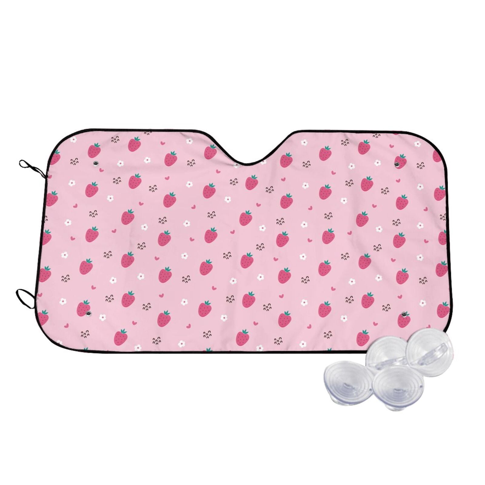 Daiia Strawberries Windshield Sun Shade for Car SUV Truck (Small ), Car ...
