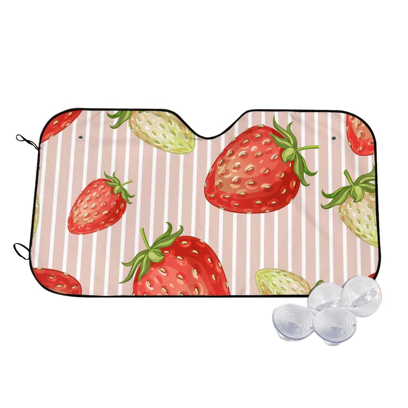 Daiia Strawberries Windshield Sun Shade for Car SUV Truck (Small ), Car ...