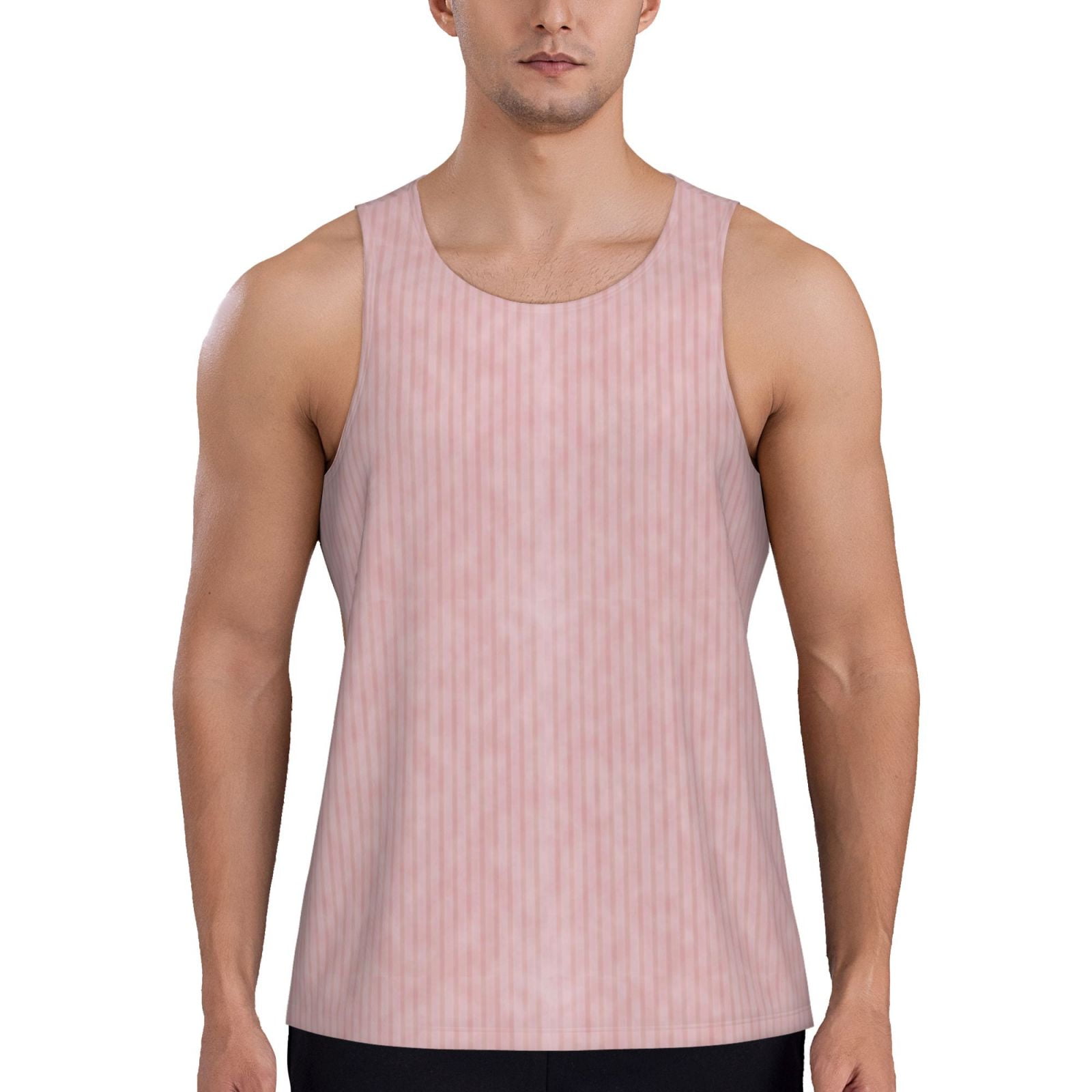Daiia Stripes Printed Men's Quick Dry Fit Muscle Tank Top Slim-Fit Tank ...