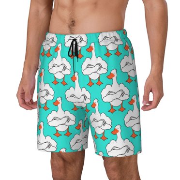 NEFF Men's Blue Ducky Peace Sign Daily Hot Tub Board Shorts for ...